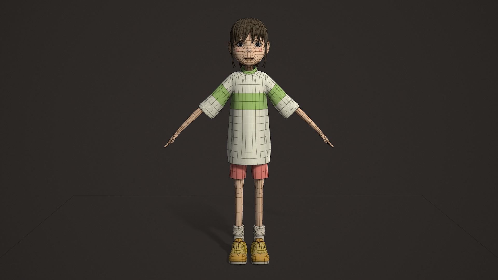 CHIHIRO 3D MODEL - SPIRITED AWAY - GHIBLI 3D model | CGTrader