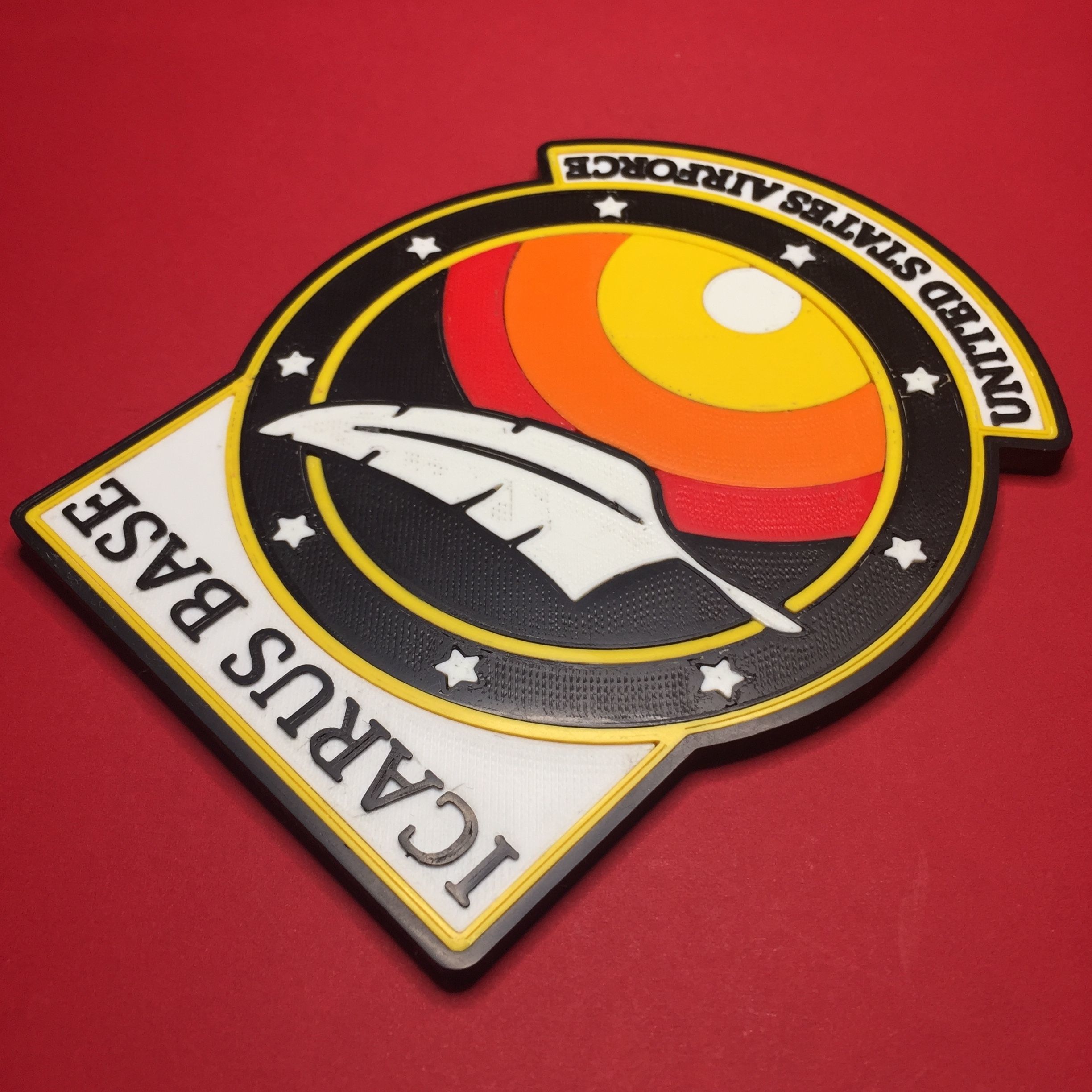 SGC Icarus Base Uniform Patch Coaster 3D model 3D printable | CGTrader