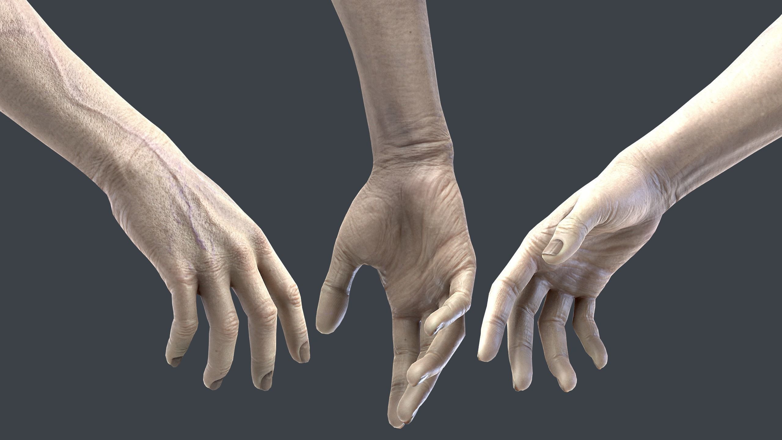 3d Model Zombie Naked Vr Ar Low Poly Cgtrader