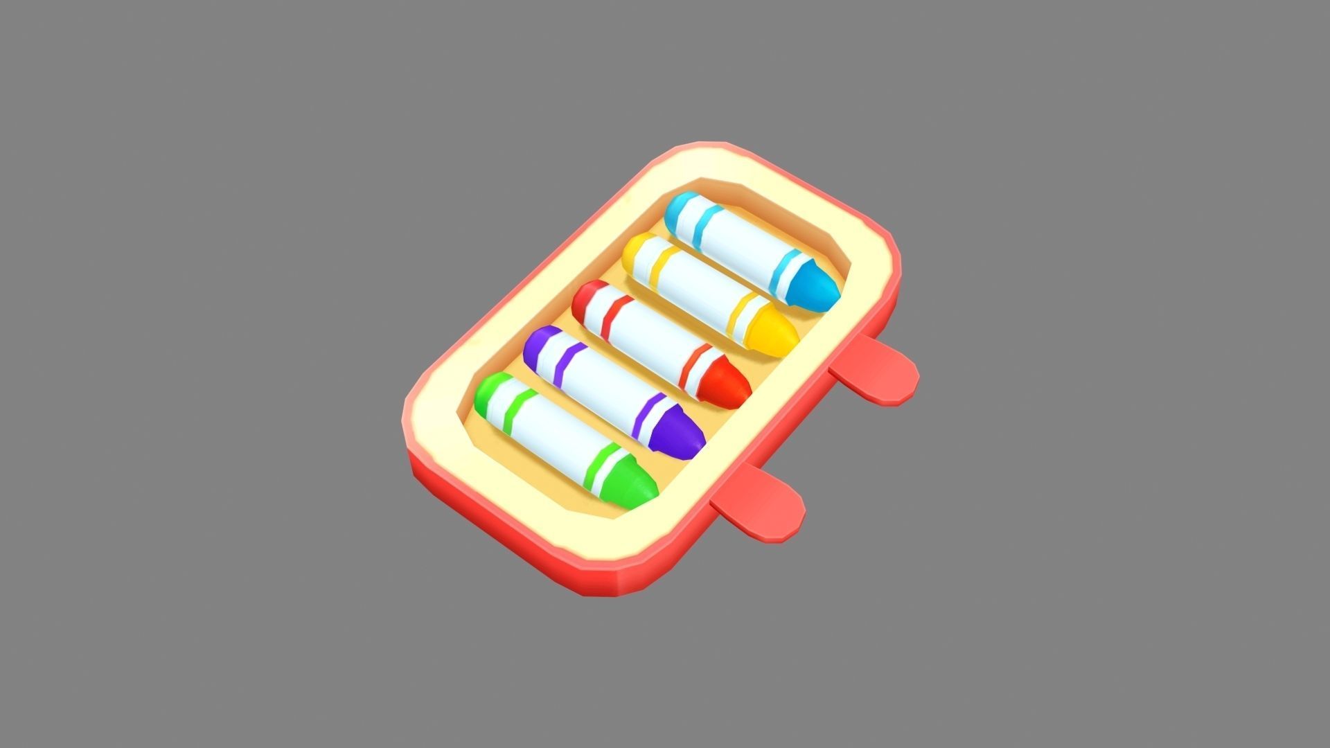 3D model cartoon colored crayons VR / AR / low-poly | CGTrader
