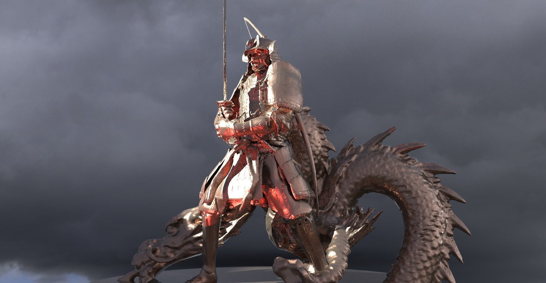 Dragon Samurai warrior 3D model | CGTrader