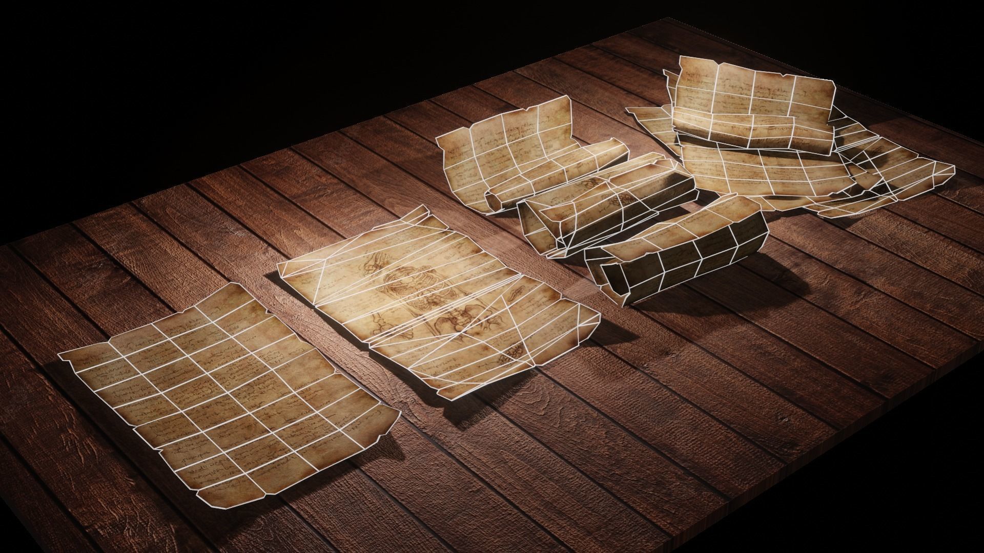 3D model Stylize Paper Debris Low-poly VR / AR / low-poly | CGTrader