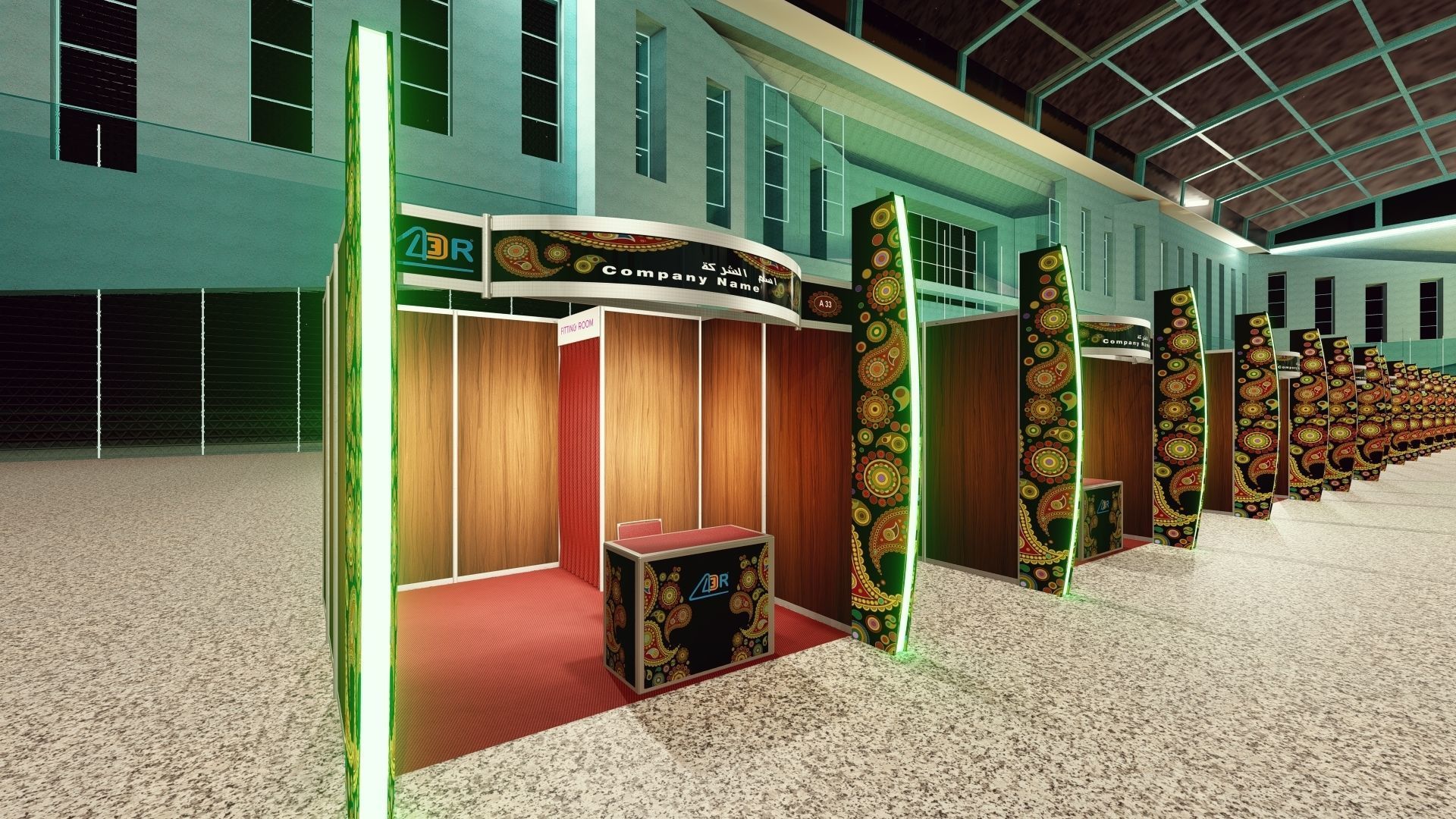 3x3 system octanorm Booth Design 3D model | CGTrader