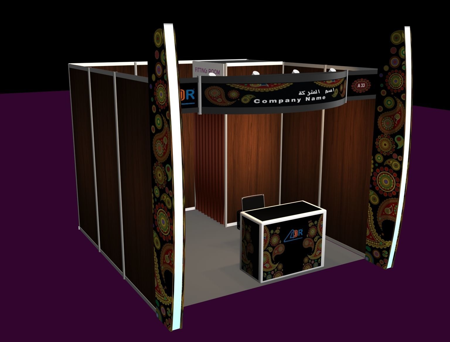 3x3 system octanorm Booth Design 3D model | CGTrader