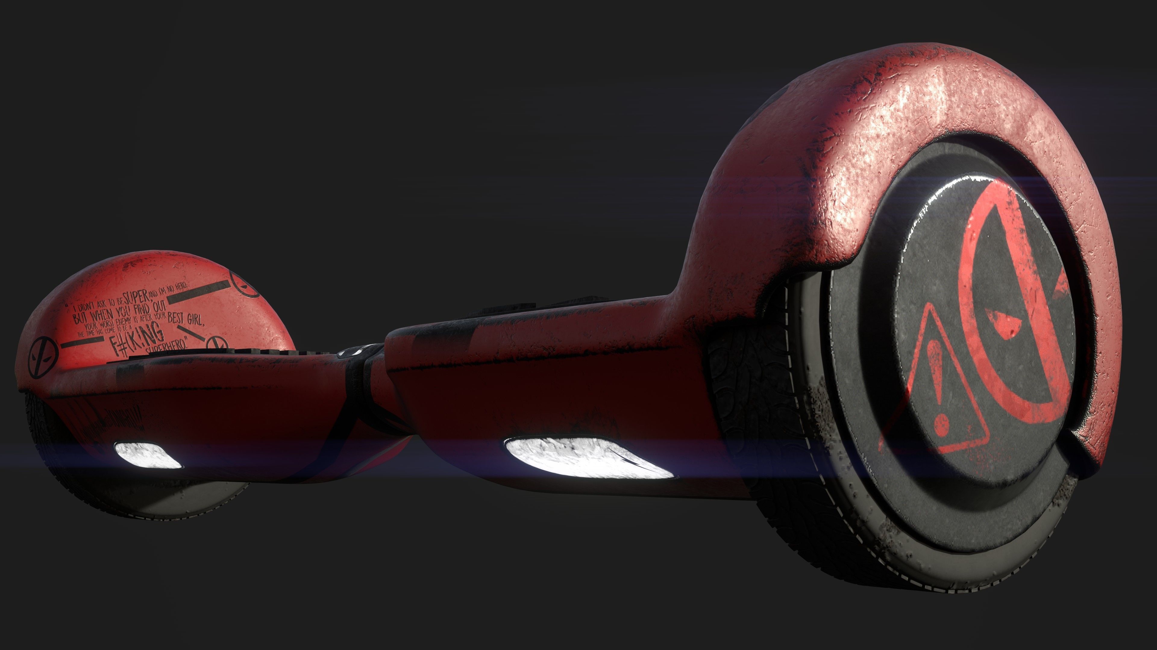 Hoverboard - Deadpool Themed Texture - Marvel 3D model | CGTrader