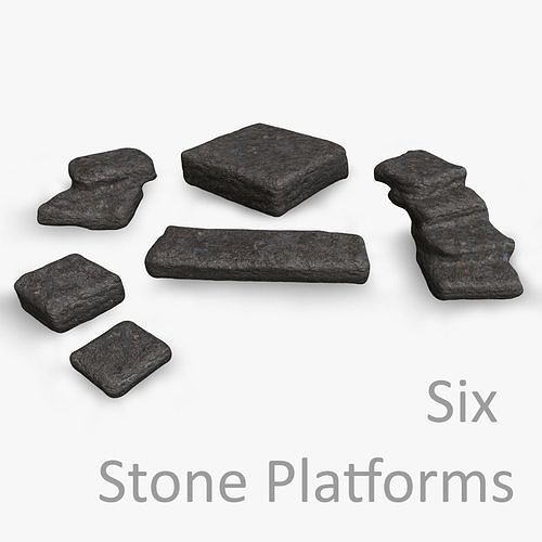 3D model Stone Platforms VR / AR / low-poly | CGTrader