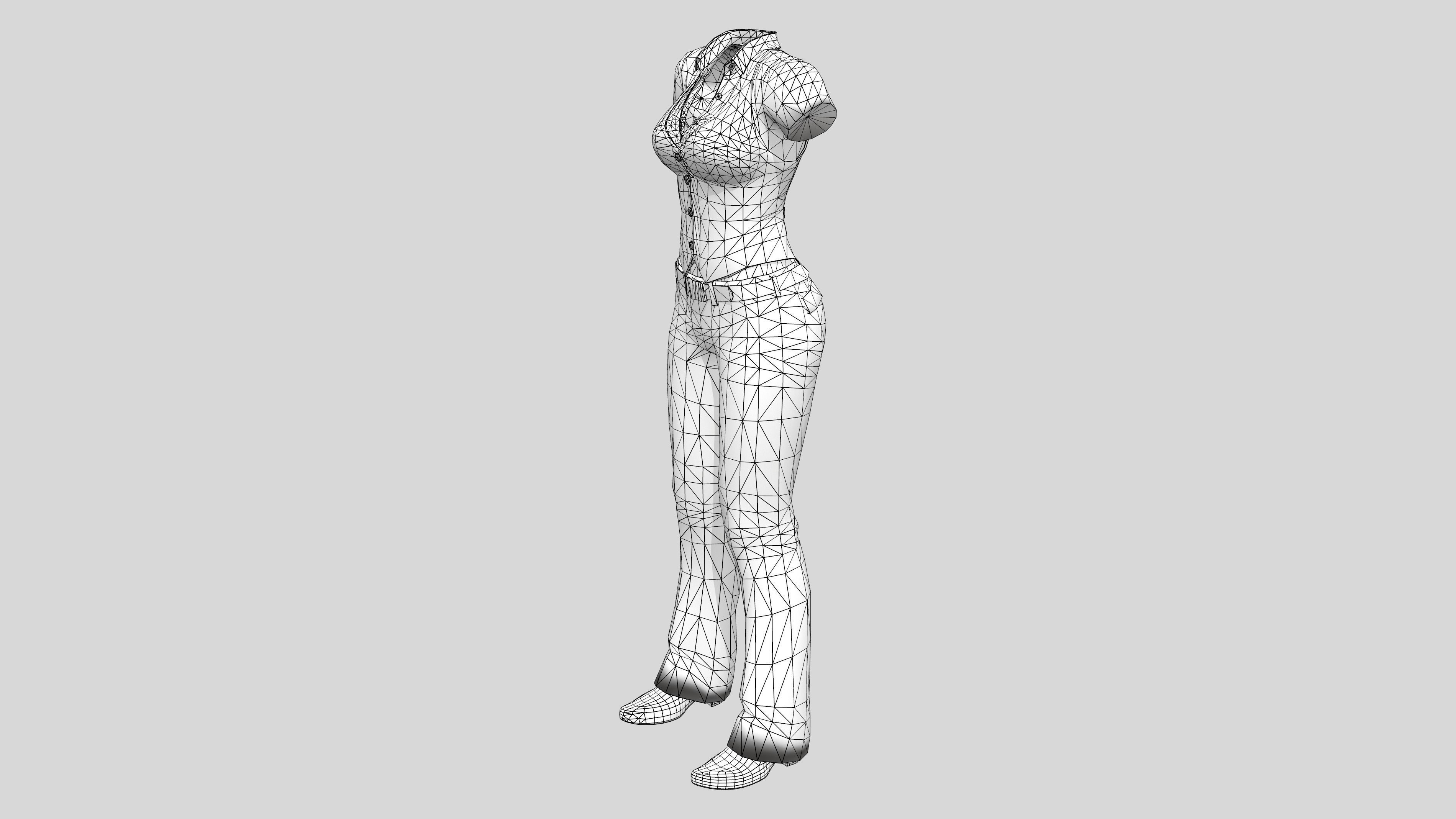 3D model Working Woman Character Outfit VR / AR / low-poly | CGTrader
