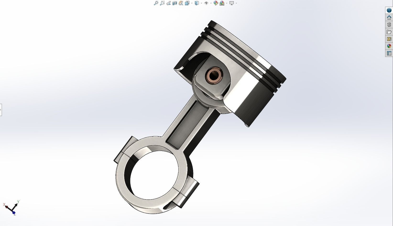 Car Engine V6 animated - solidworks 3D model animated rigged | CGTrader