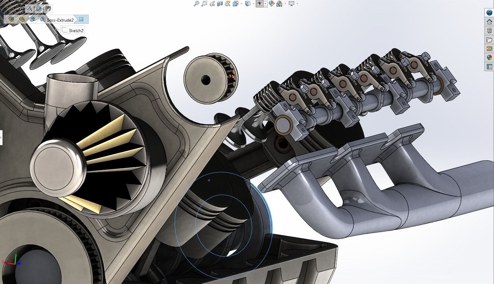 Car Engine V6 animated - solidworks 3D model animated rigged | CGTrader