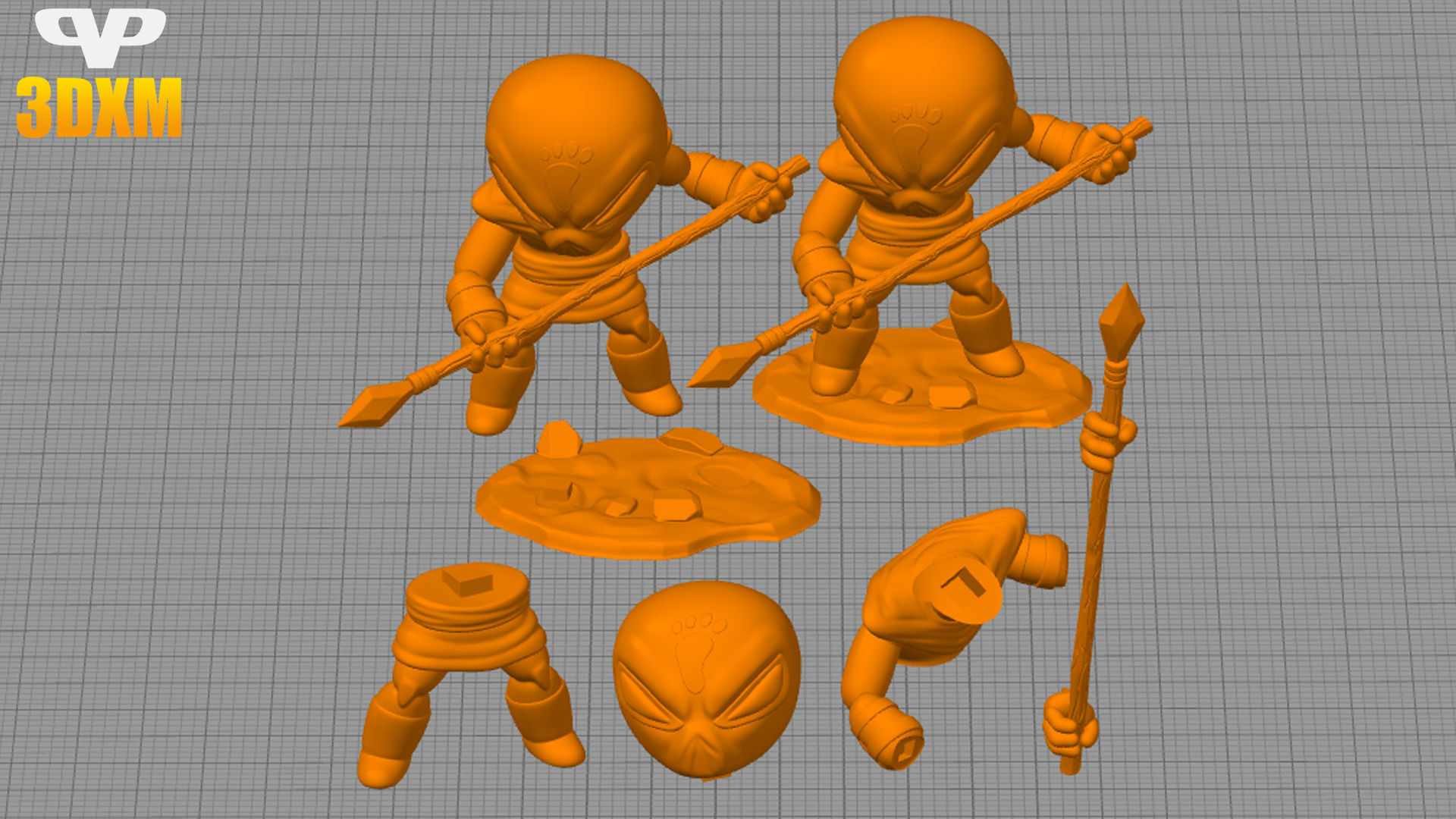 Foot Solider Chibi STL for 3D Printing ChibiSTL 3DXM 3D model 3D ...