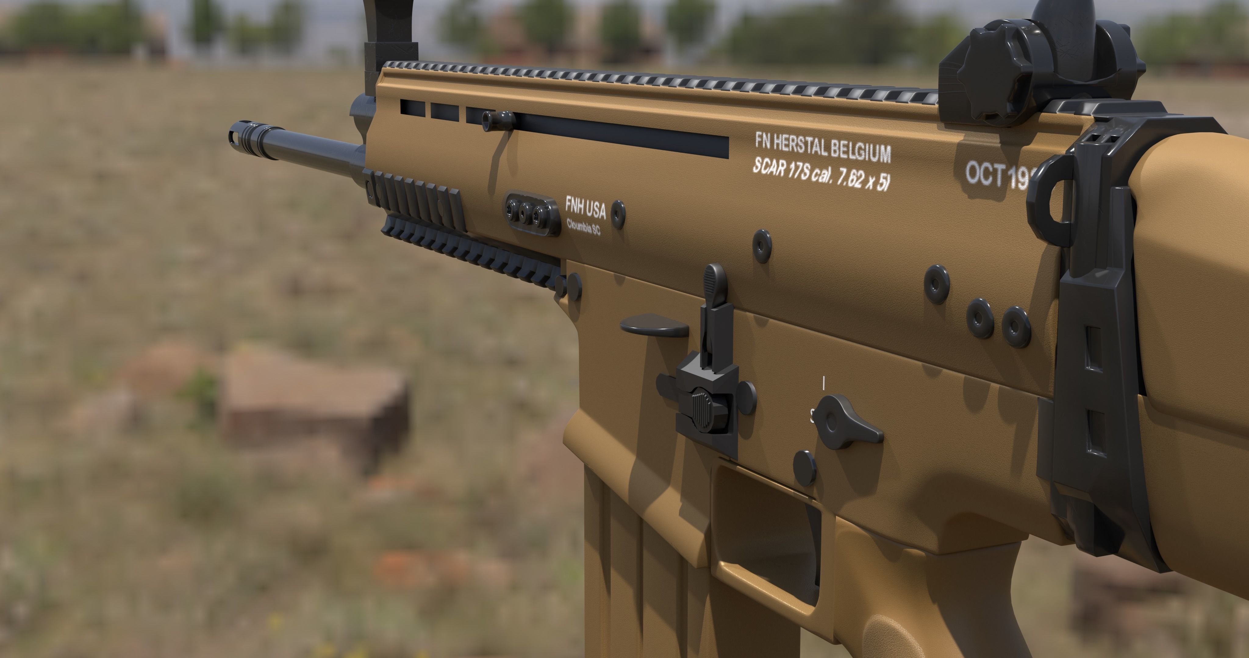 Military gun Scar-h 3D model | CGTrader