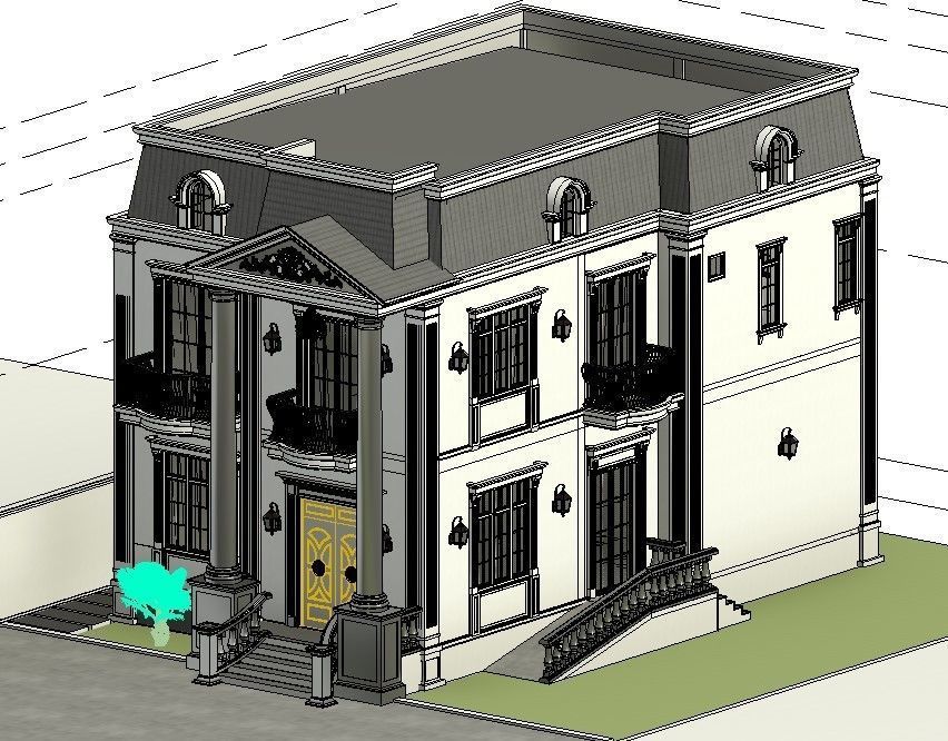 Classic House BIM Model 3D model | CGTrader