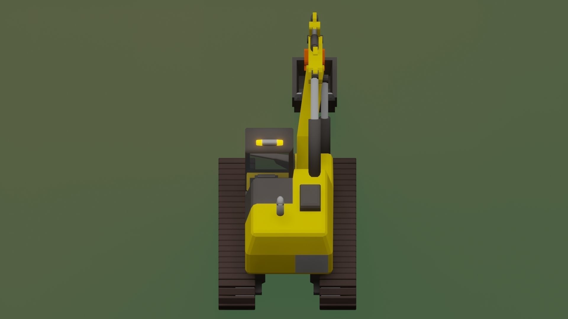 3D model Simple cartoon diesel excavator VR / AR / low-poly | CGTrader
