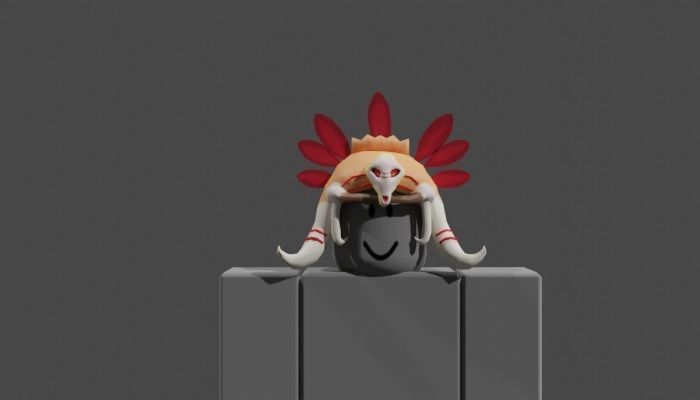 3D model headdress voodoo hat roblox rbxm format VR / AR / low-poly ...