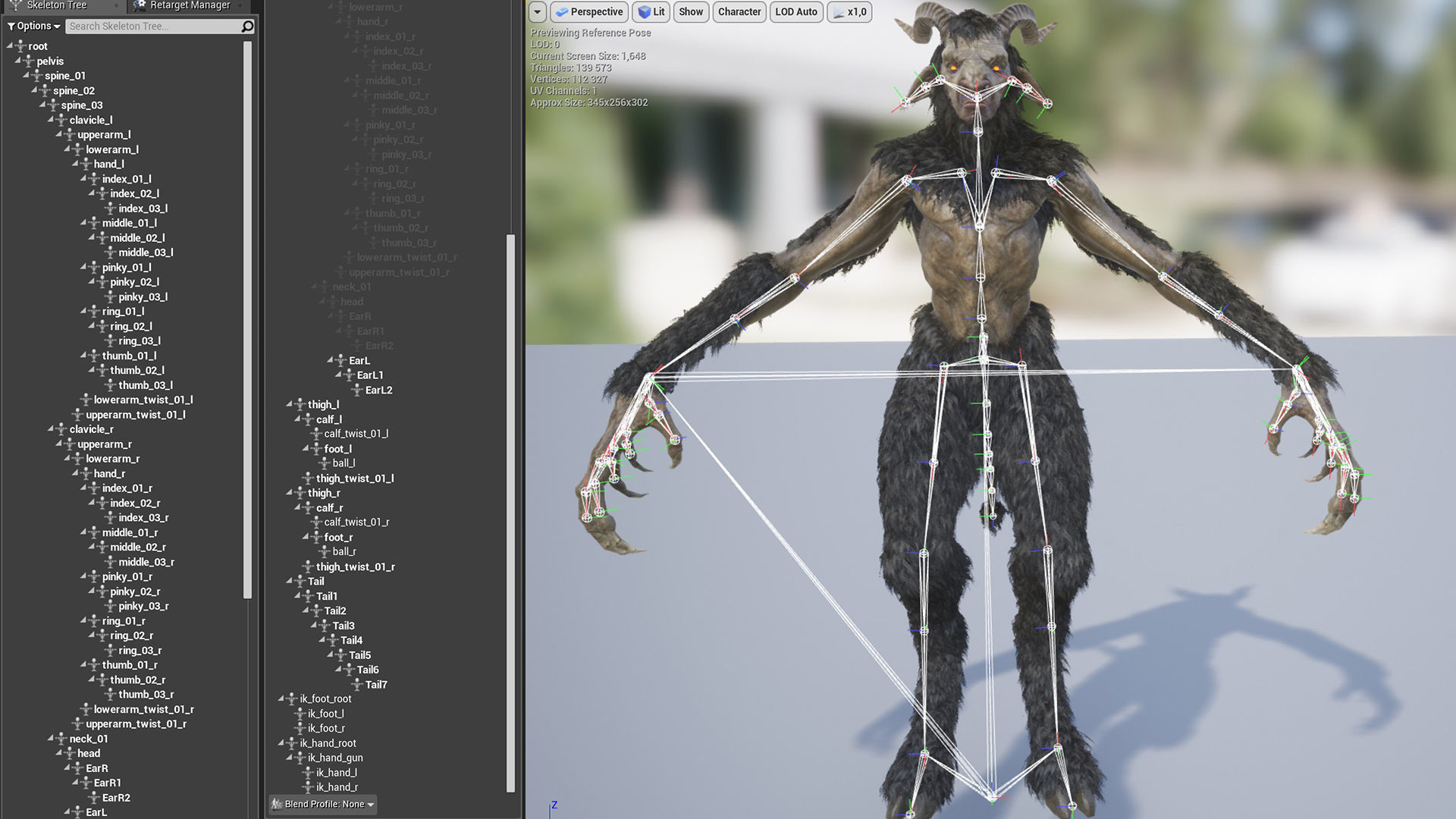3D model Satyr creature with long hair and claws VR / AR / low-poly ...