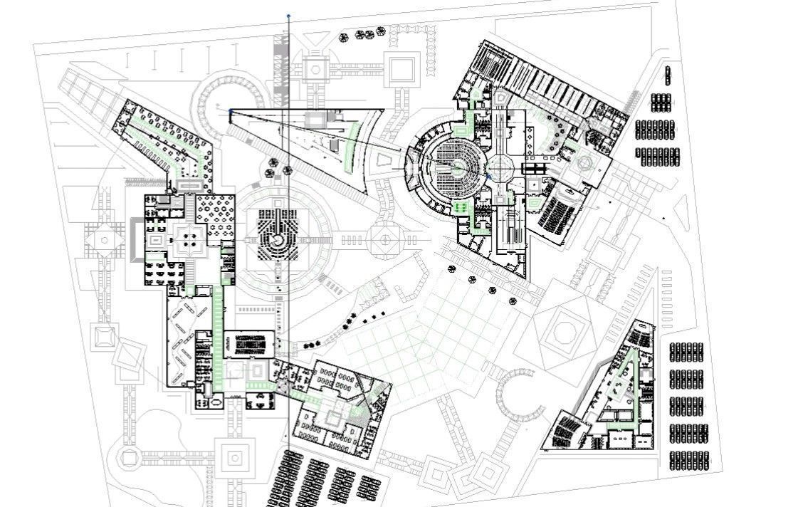 CULTURAL CENTER -compelete revit project -P6 3D model | CGTrader