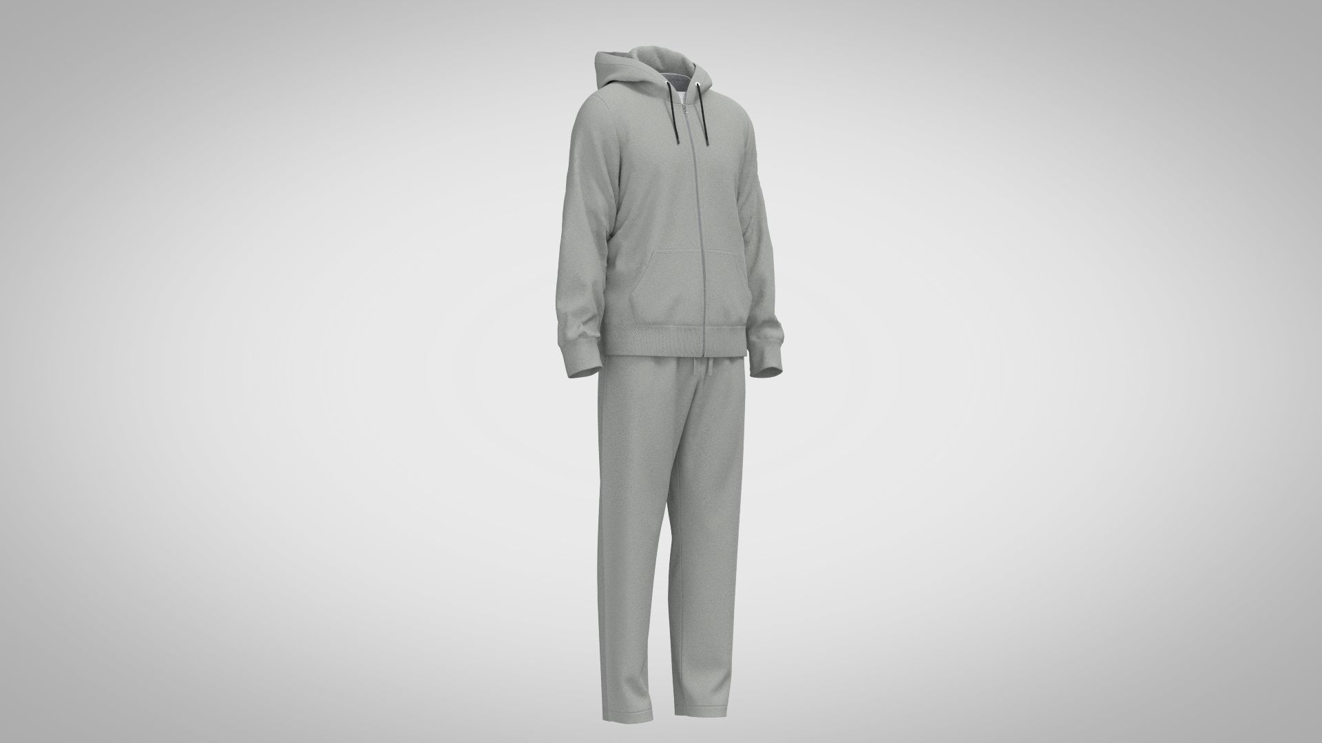 Men Zip-up Hoodie 3D model | CGTrader