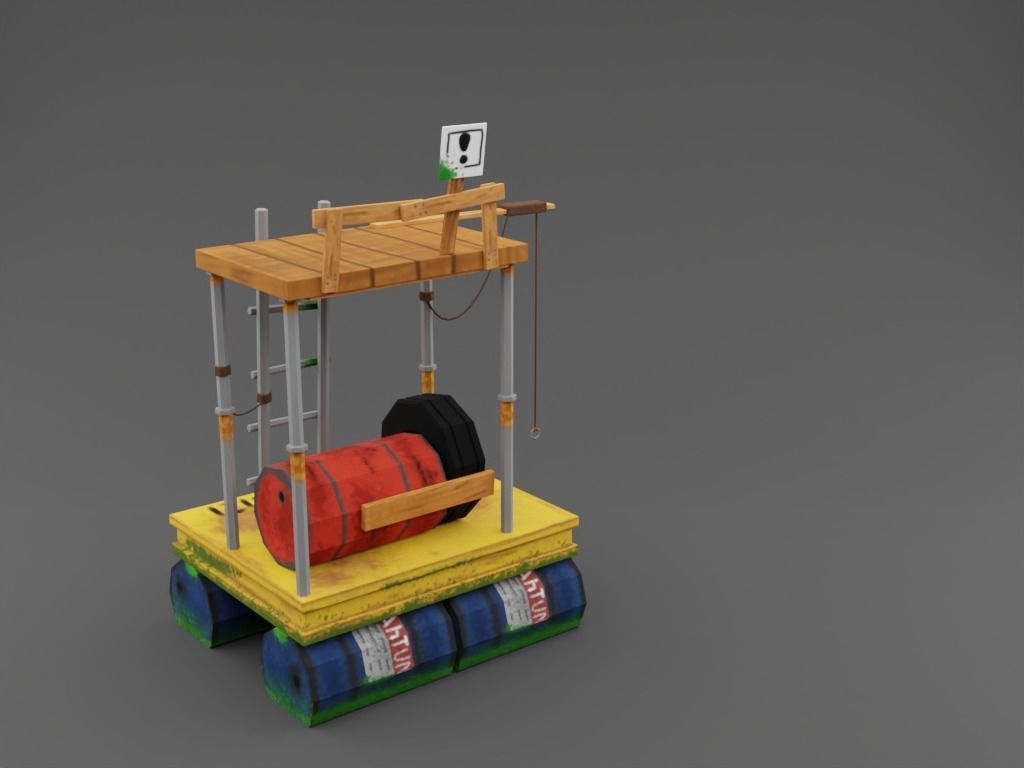 3D model Water floating platforms VR / AR / low-poly | CGTrader