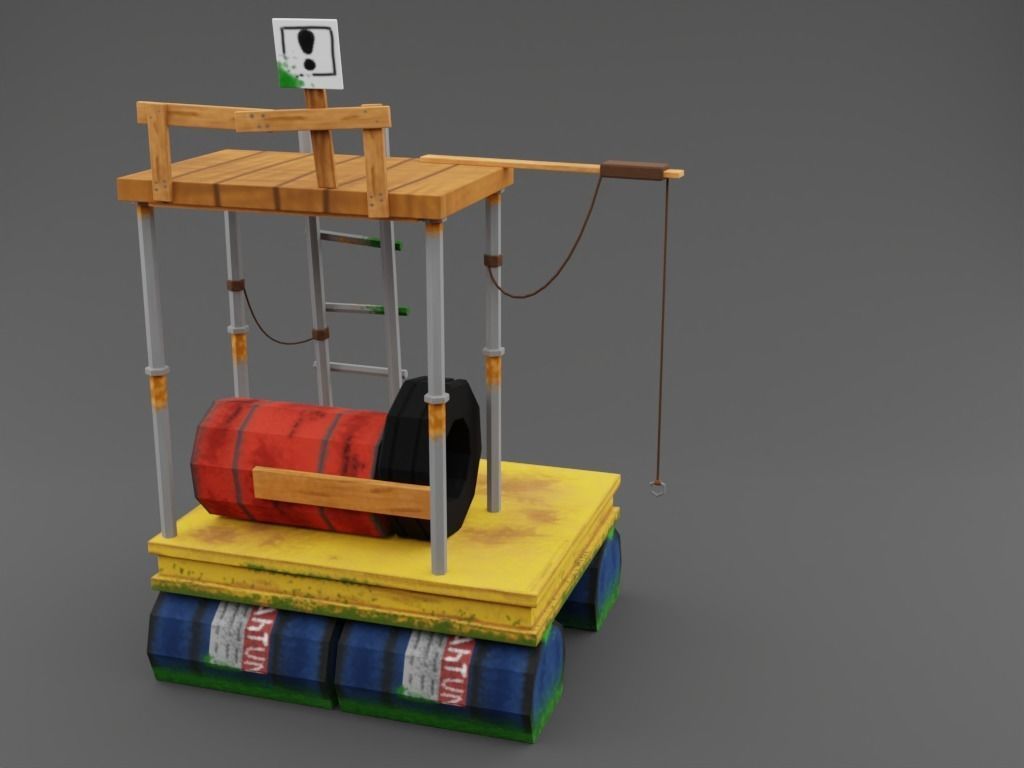 3D model Water floating platforms VR / AR / low-poly | CGTrader