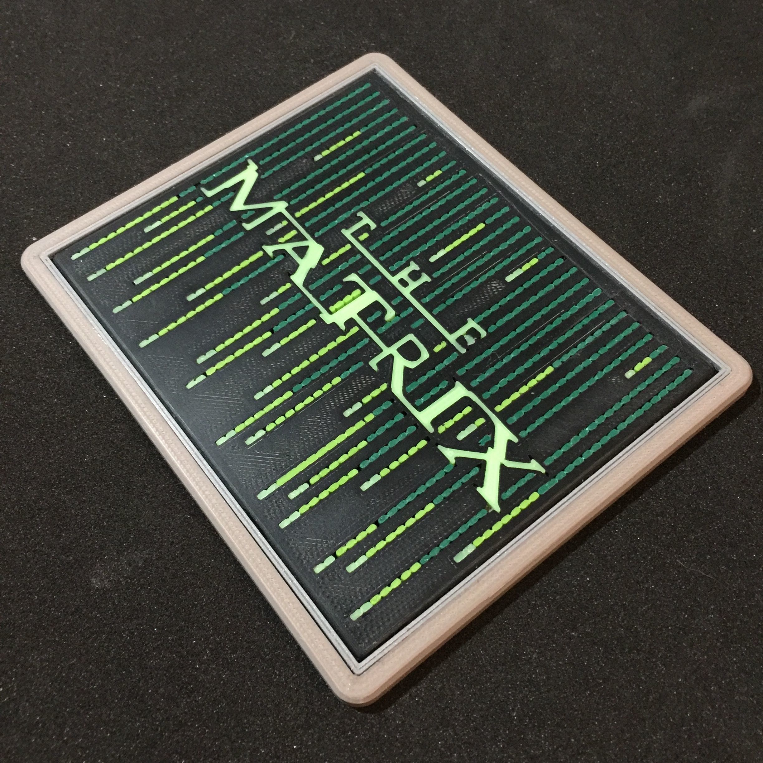 The Matrix Logo Coaster 3D model 3D printable | CGTrader