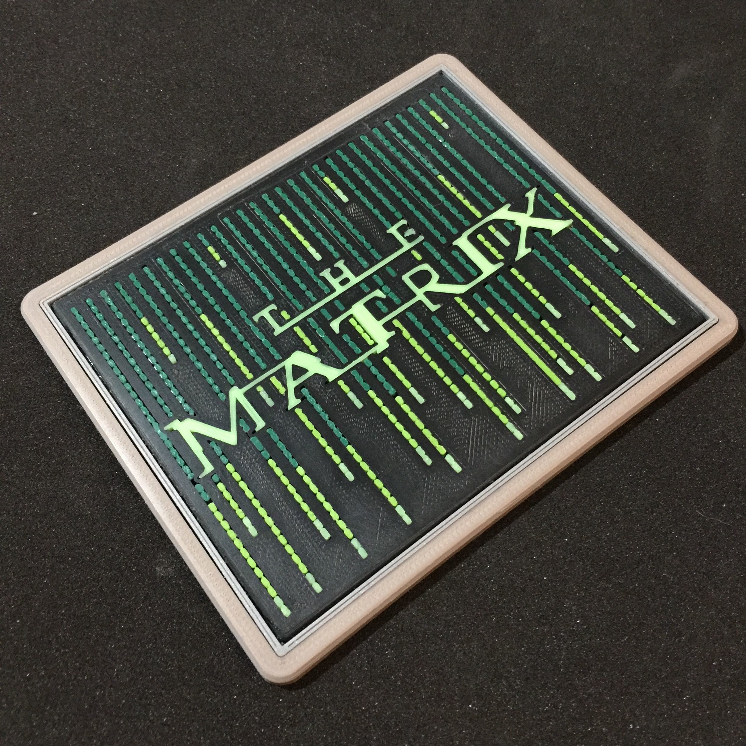 The Matrix Logo Coaster 3D model 3D printable | CGTrader