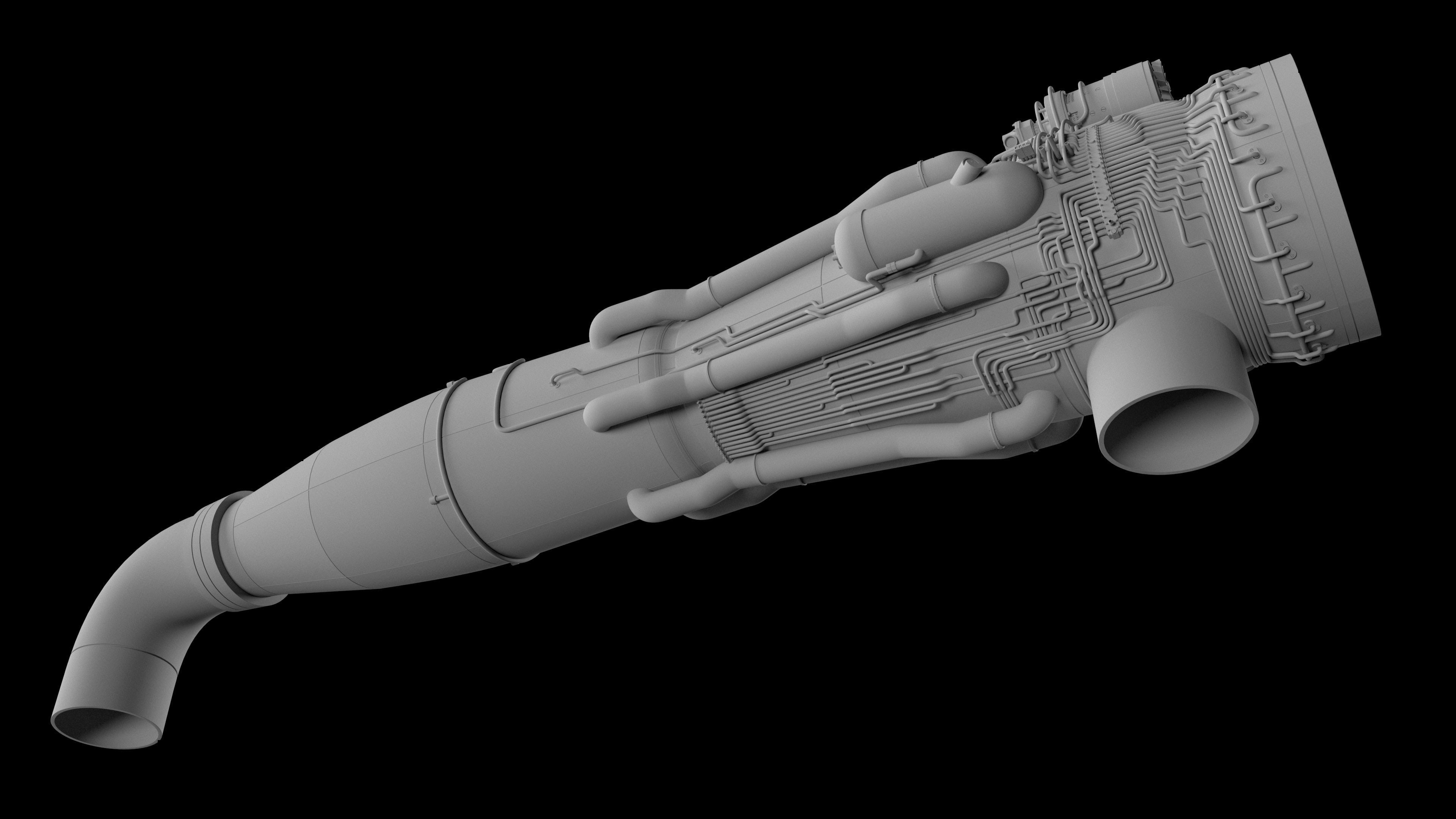 This is an engine created for VTOL aircraft 3D model rigged | CGTrader