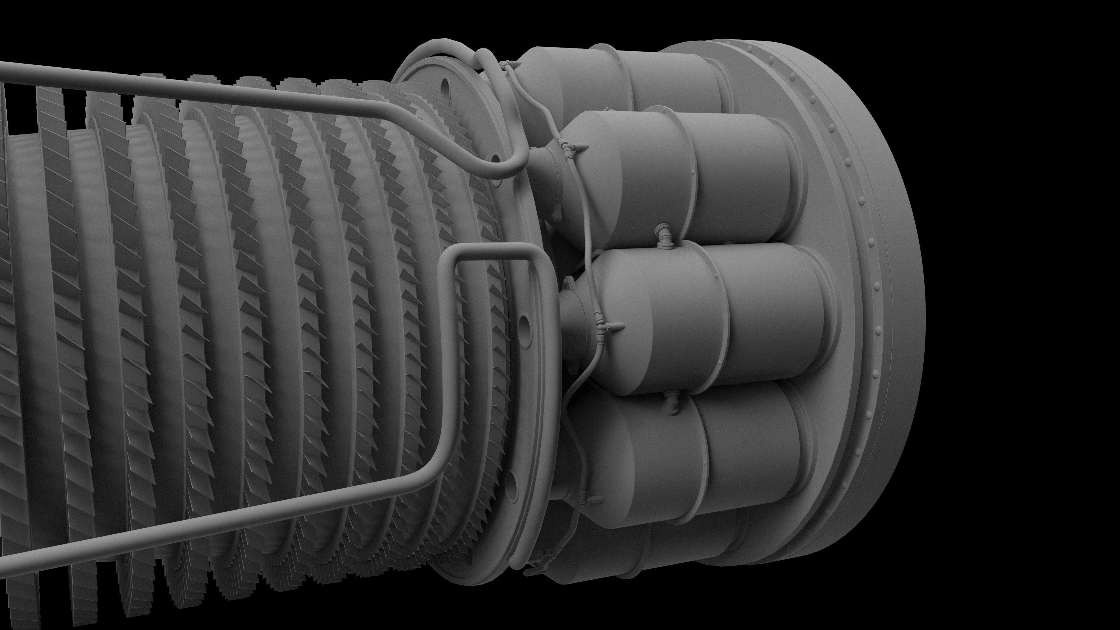 This is an engine created for VTOL aircraft 3D model rigged | CGTrader