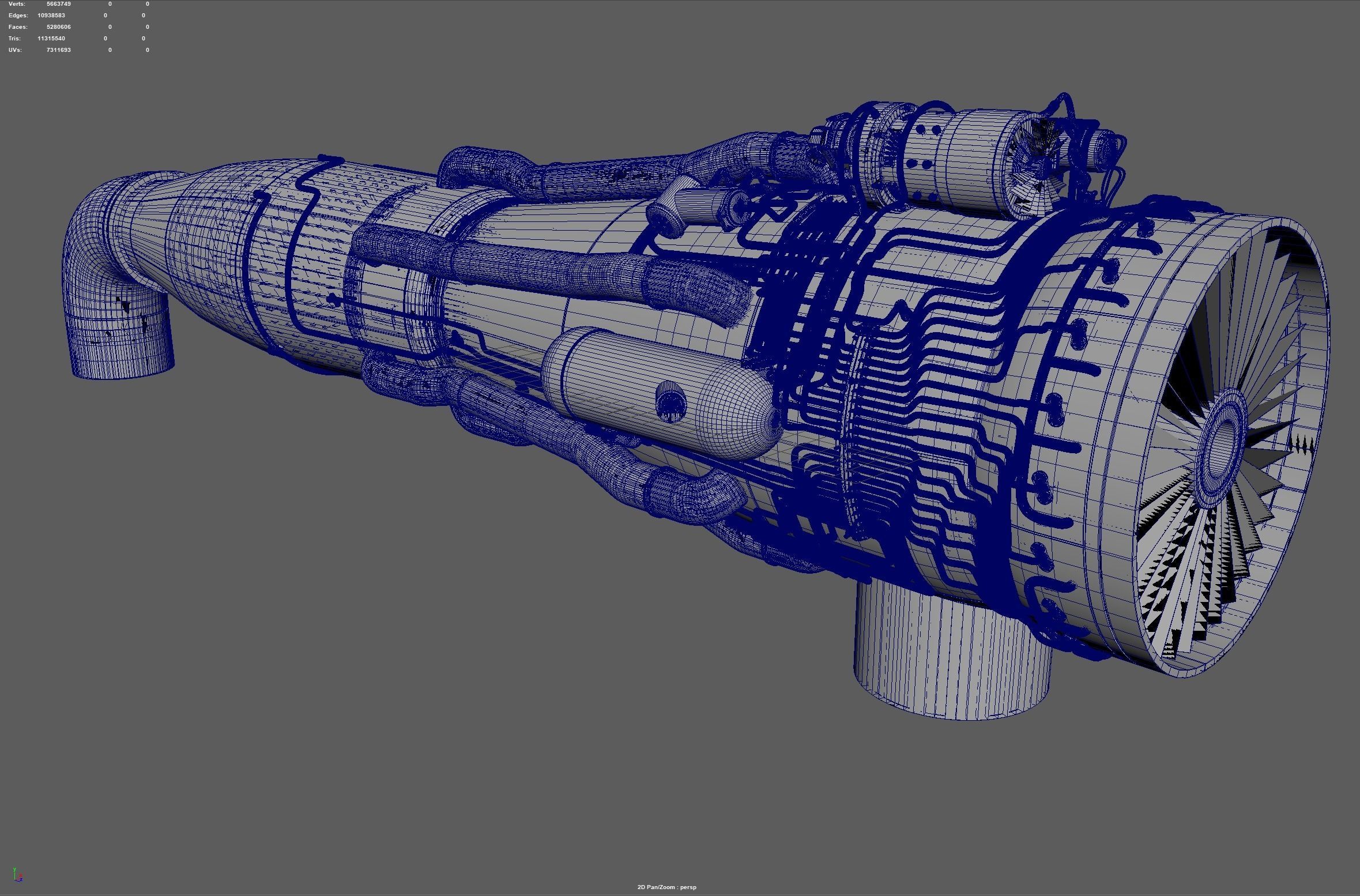 This is an engine created for VTOL aircraft 3D model rigged | CGTrader