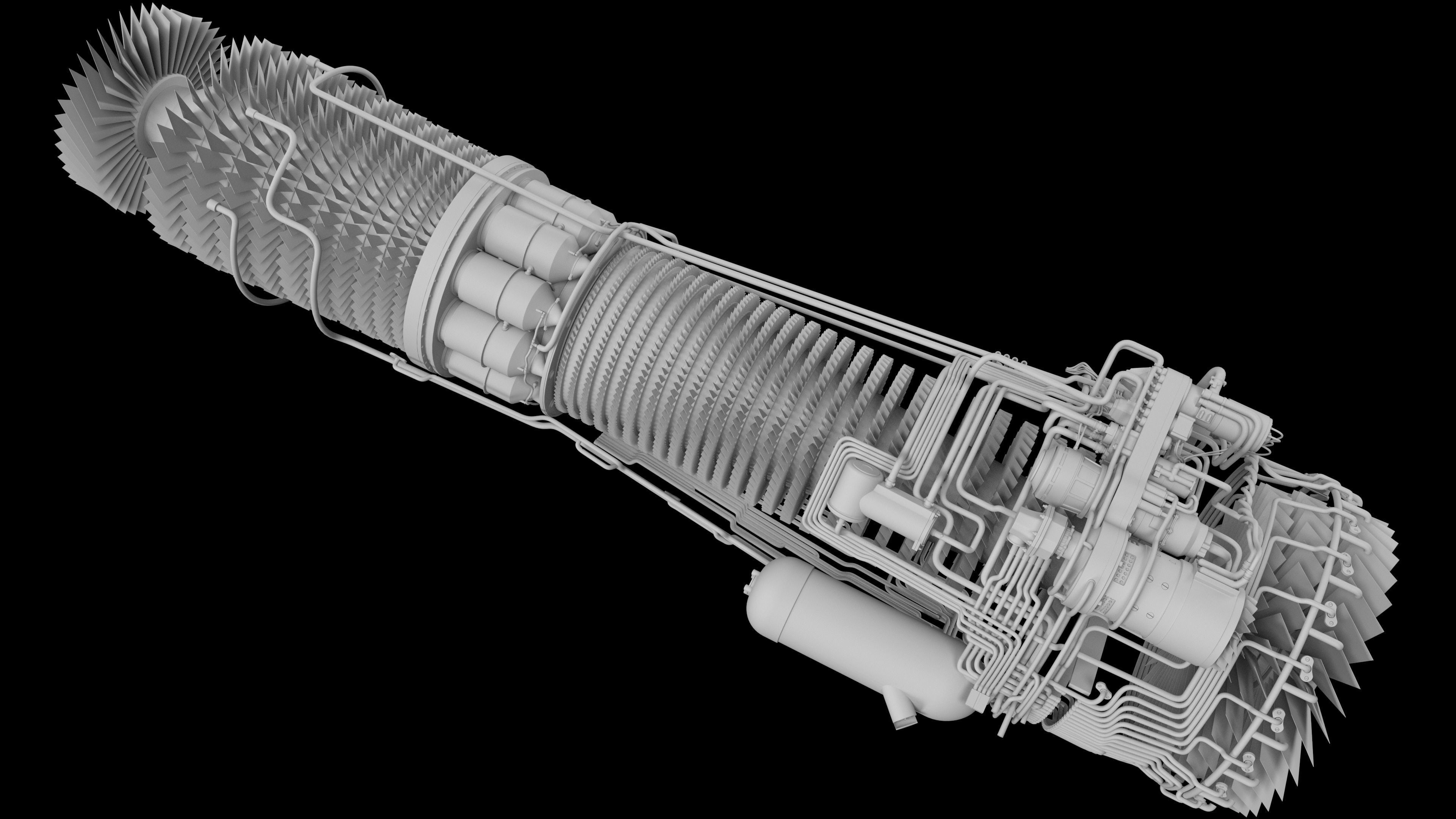 This is an engine created for VTOL aircraft 3D model rigged | CGTrader