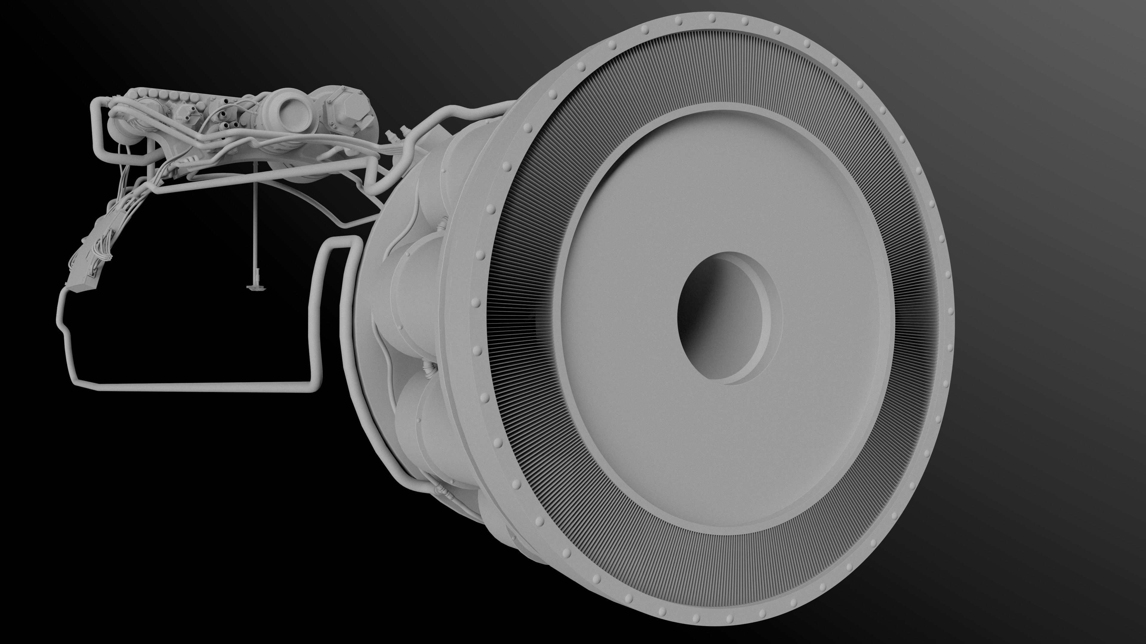 This is an engine created for VTOL aircraft 3D model rigged | CGTrader