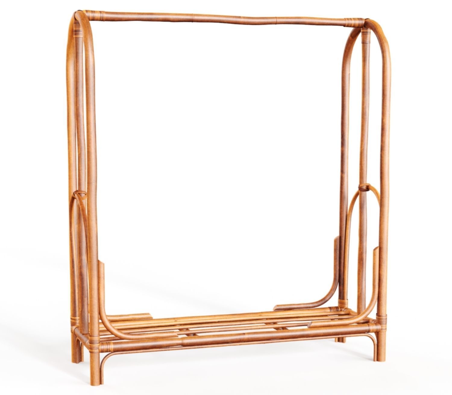 Bamboo Hotel Clothes Rack 3D model | CGTrader