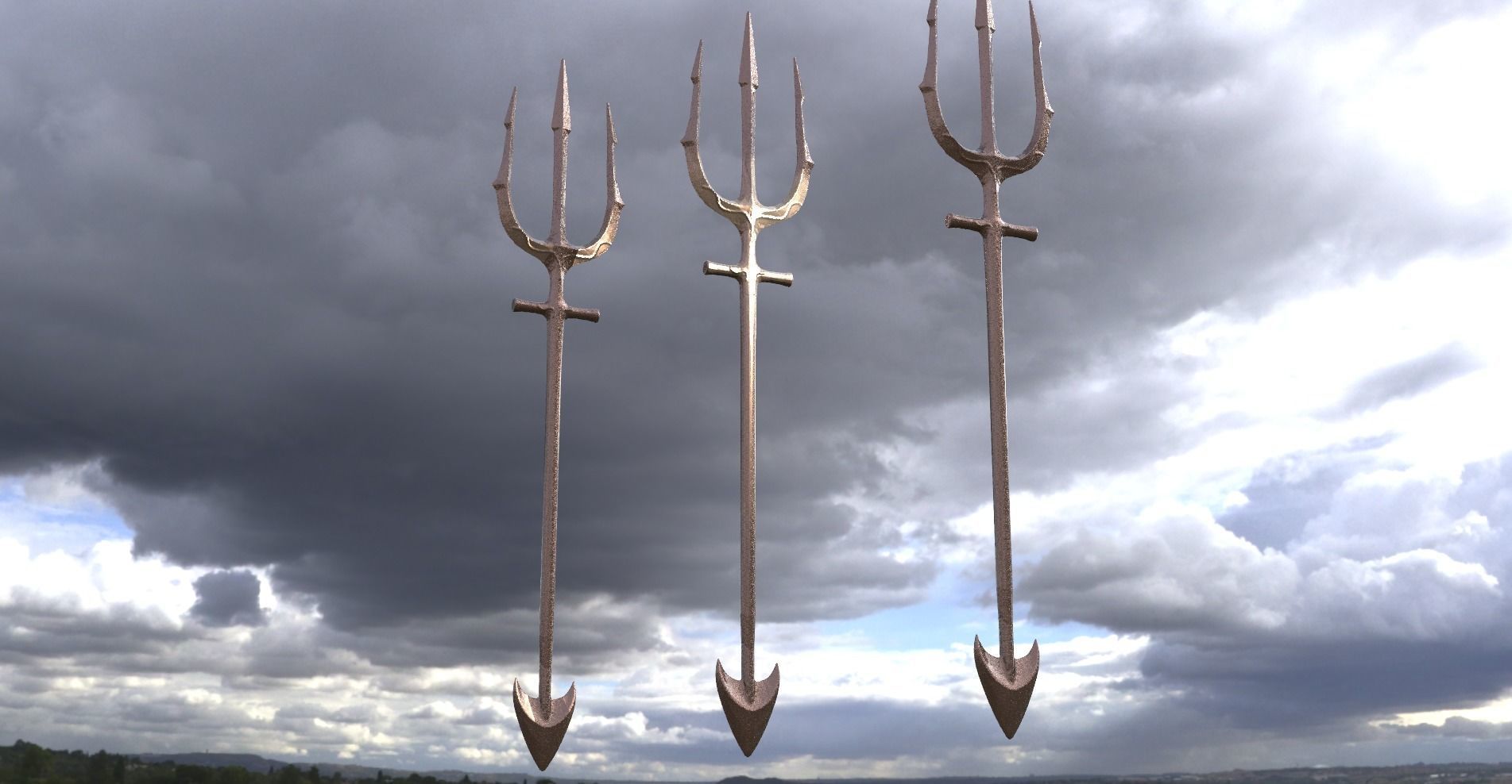 Aqua Man Kings Trident 2 3D model | CGTrader