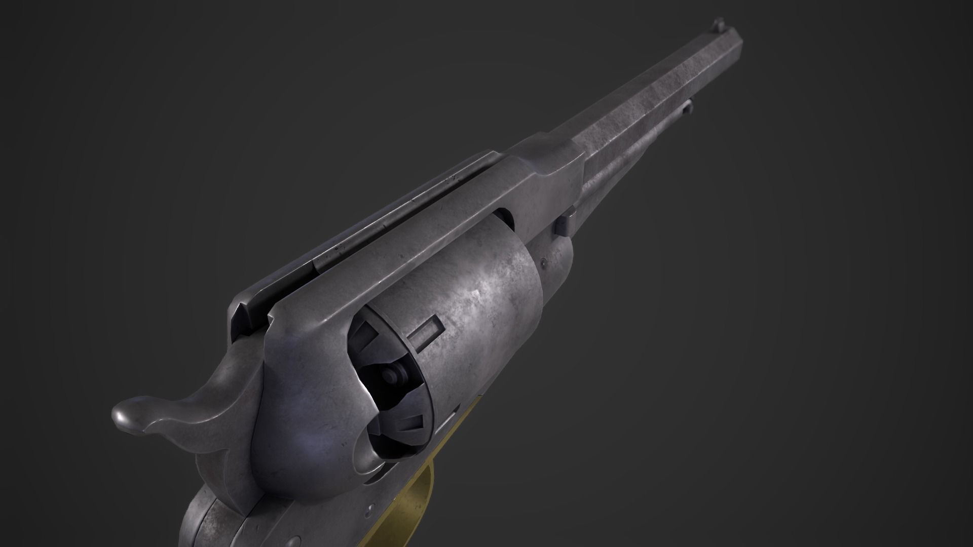 3D model Remington New Army Revolver - With Modifications VR / AR / low ...