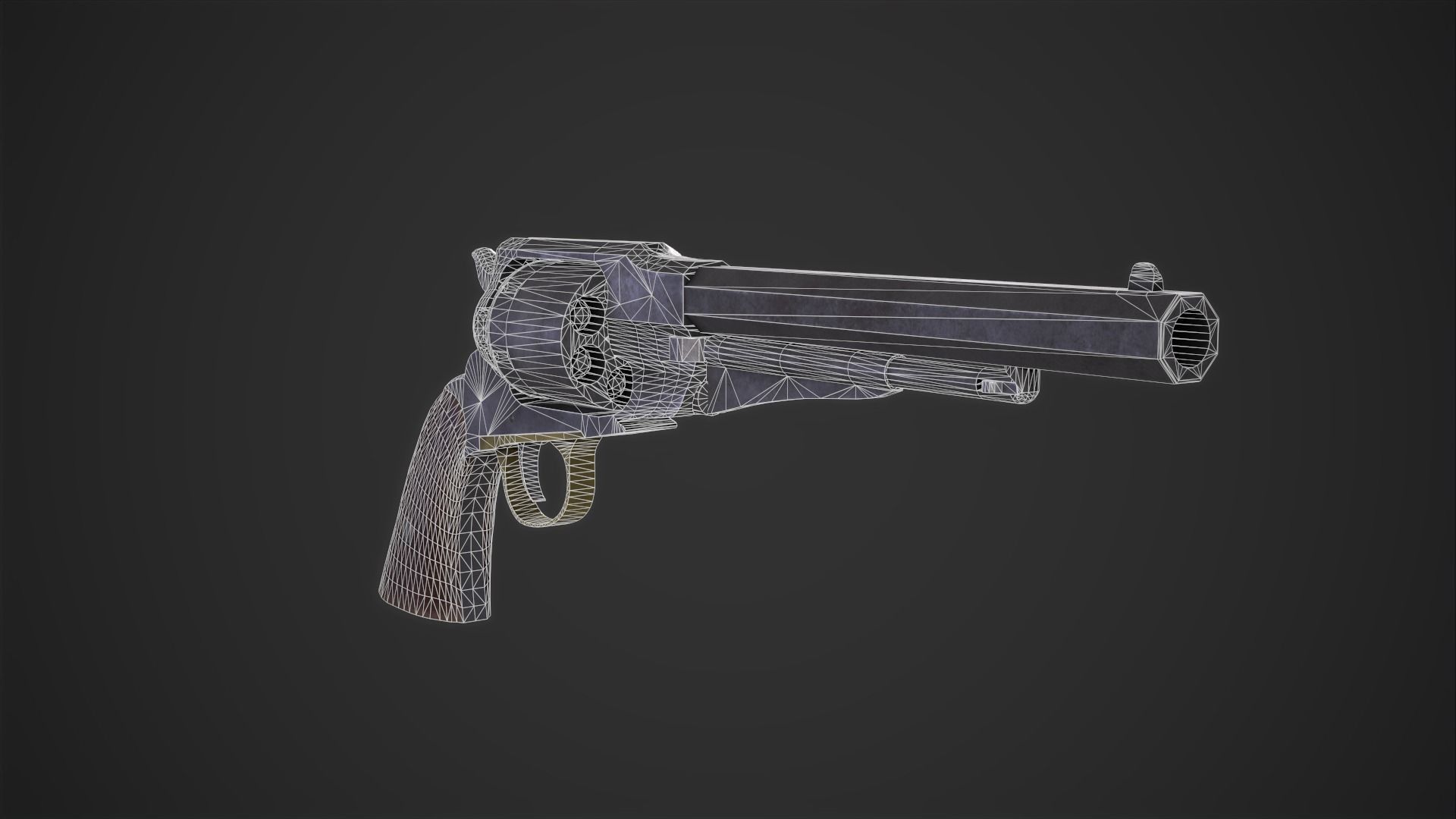 3D model Remington New Army Revolver - With Modifications VR / AR / low ...