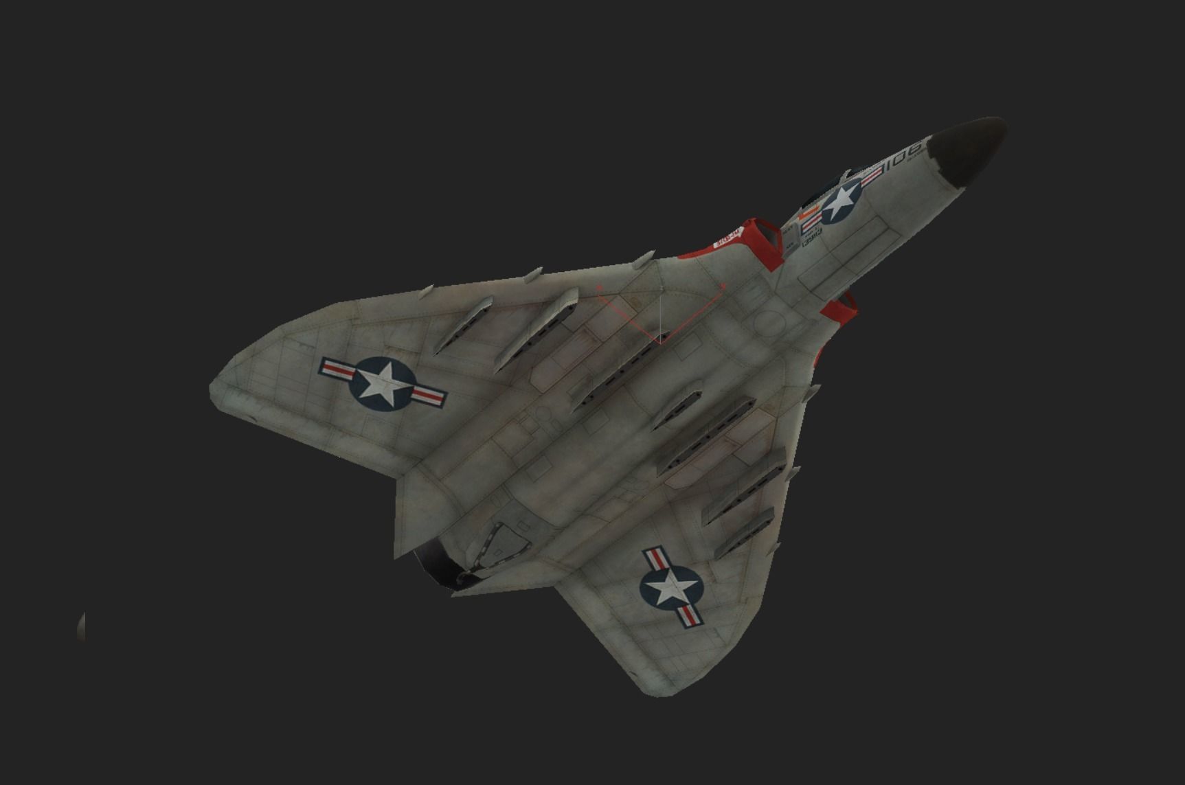 3D model Douglas F4D Skyray jet fighter Hand painted game model VR / AR ...