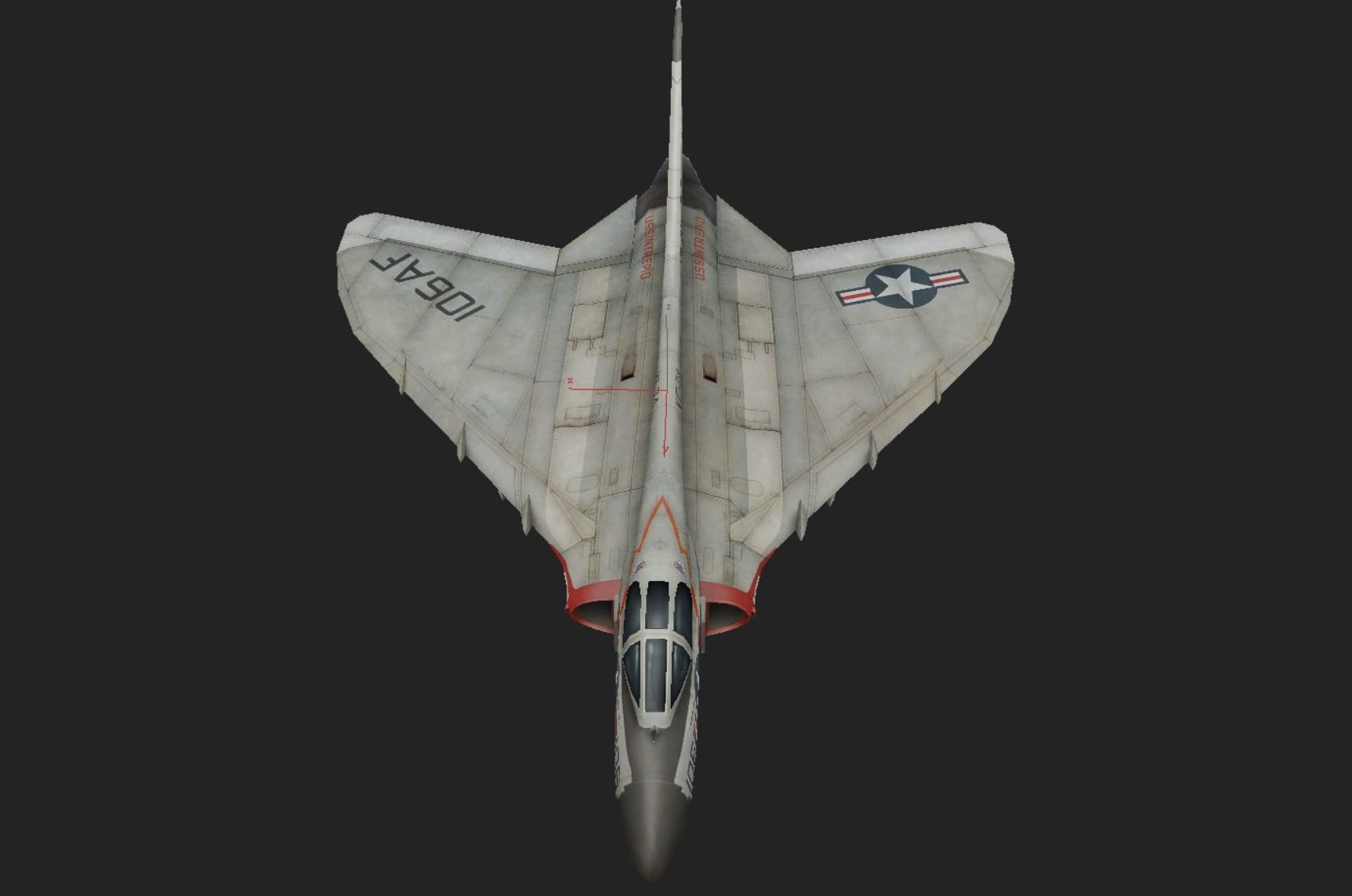 3D model Douglas F4D Skyray jet fighter Hand painted game model VR / AR ...