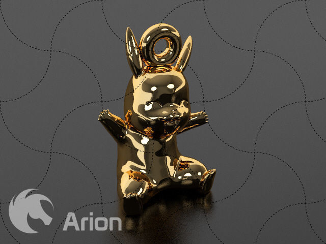 silver gold pokemon jewelry 3D model | CGTrader