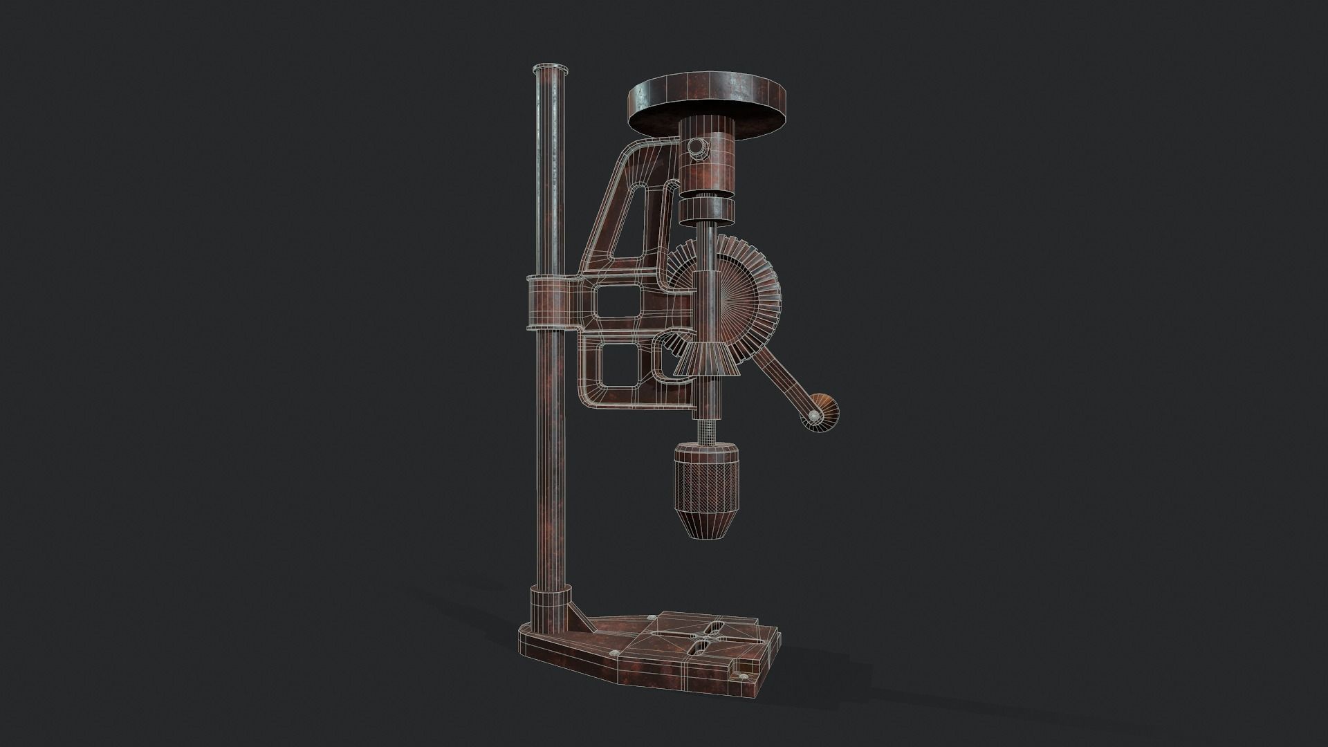 3D model Drill Press - Tutorial Included VR / AR / low-poly | CGTrader