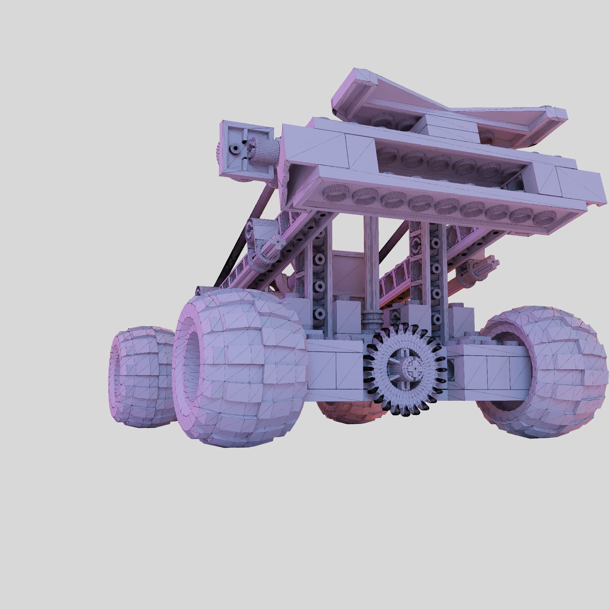 Lego buggy police stl 3D model 3D printable | CGTrader