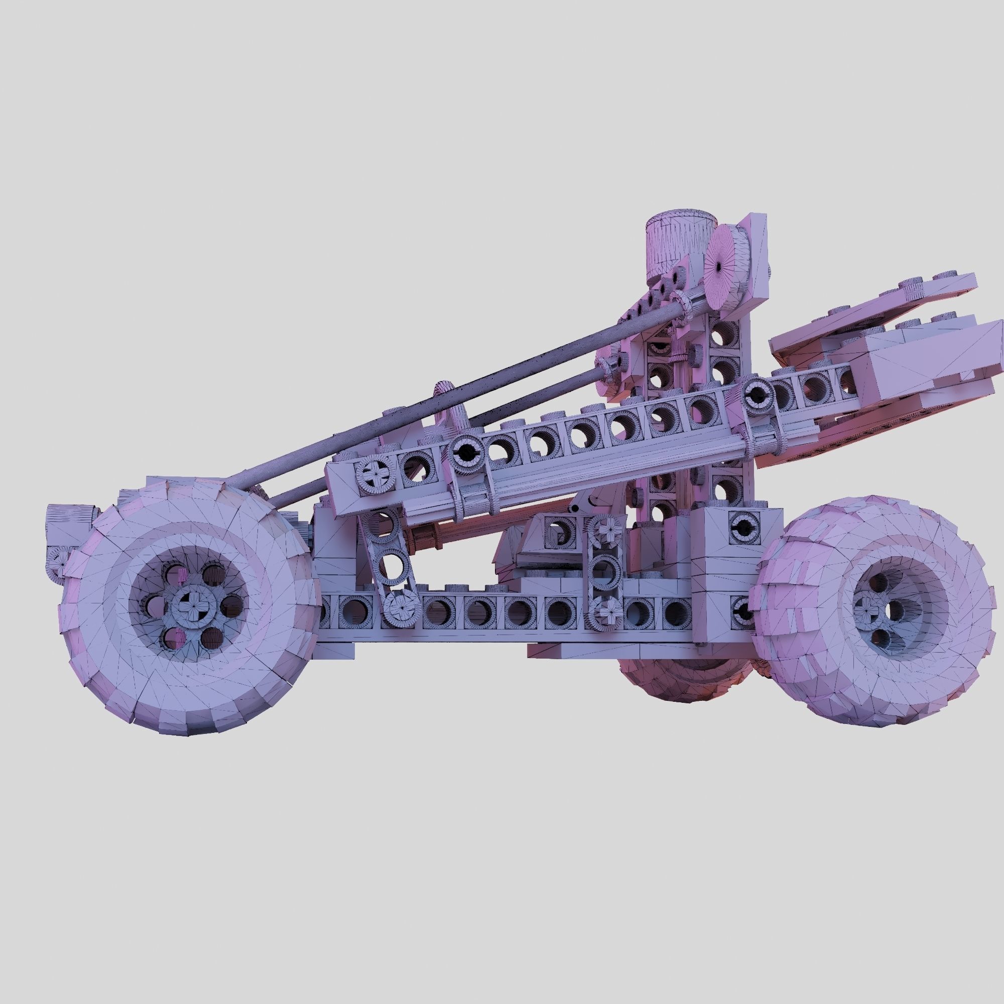 Lego buggy police stl 3D model 3D printable | CGTrader