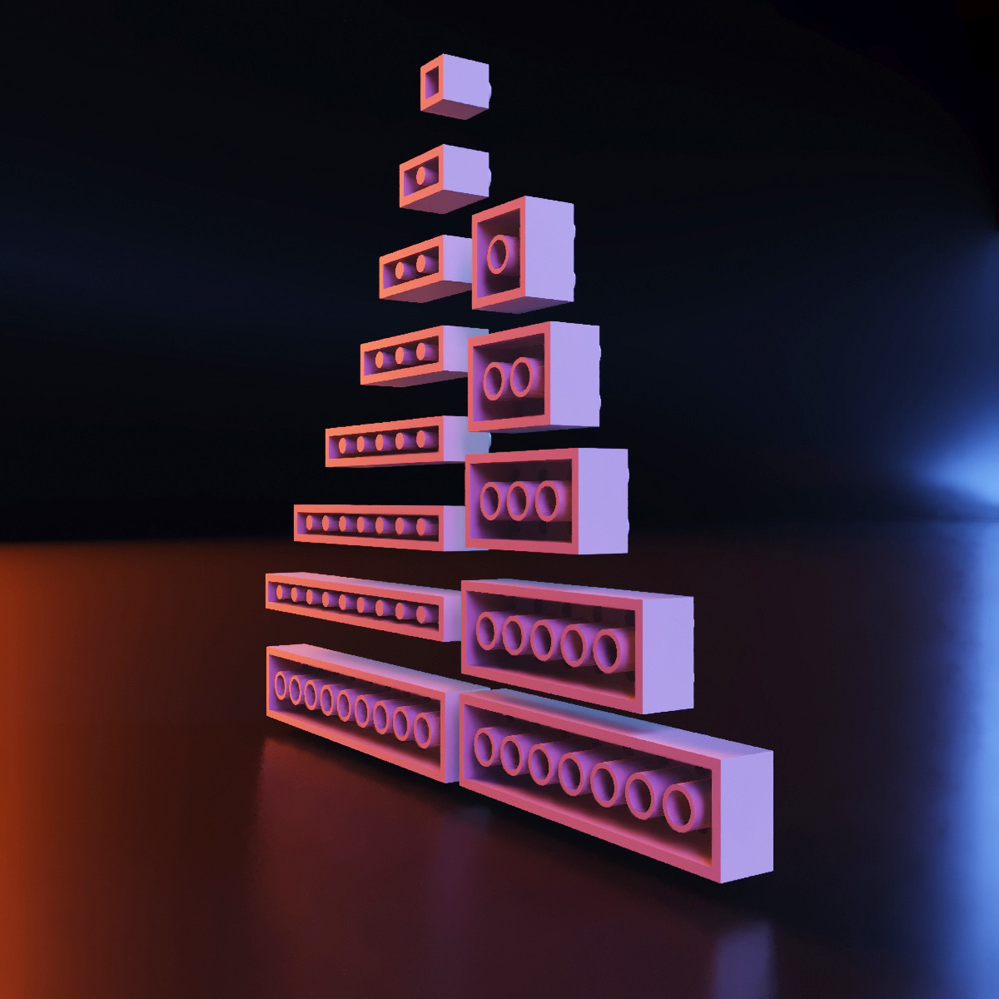 Lego bricks stl 3D model 3D printable | CGTrader