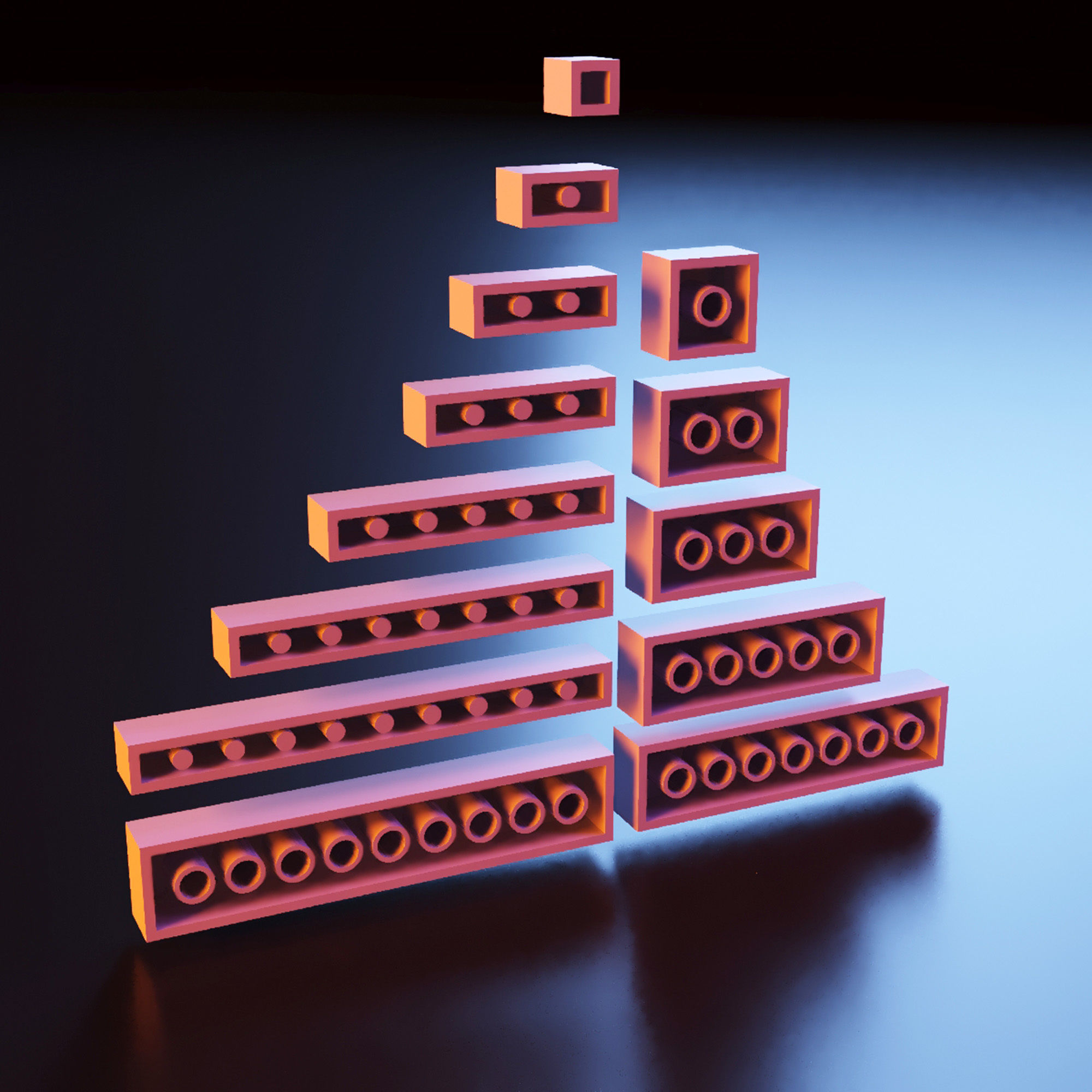 Lego bricks stl 3D model 3D printable | CGTrader