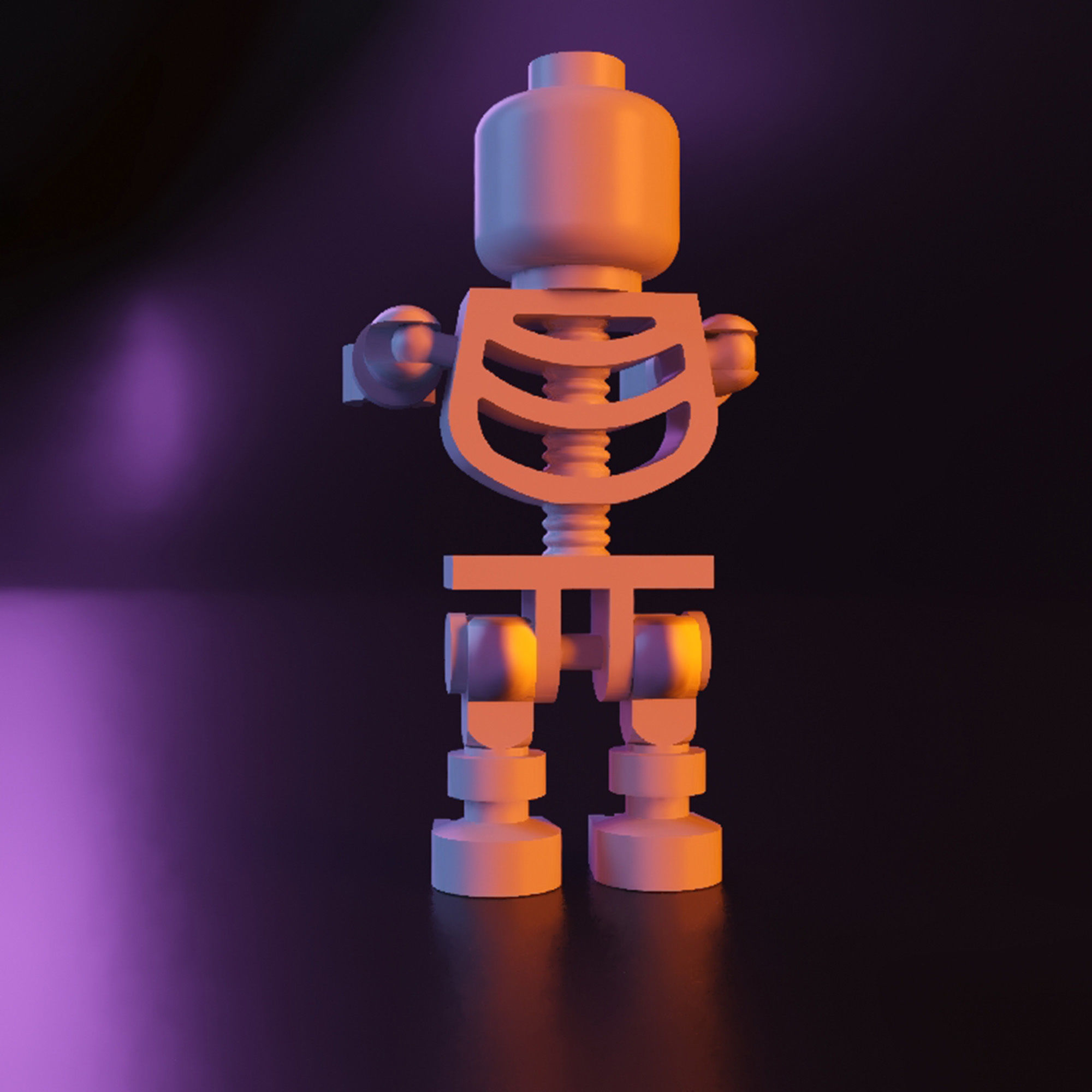 Lego sceleton man stl 3D model 3D printable | CGTrader