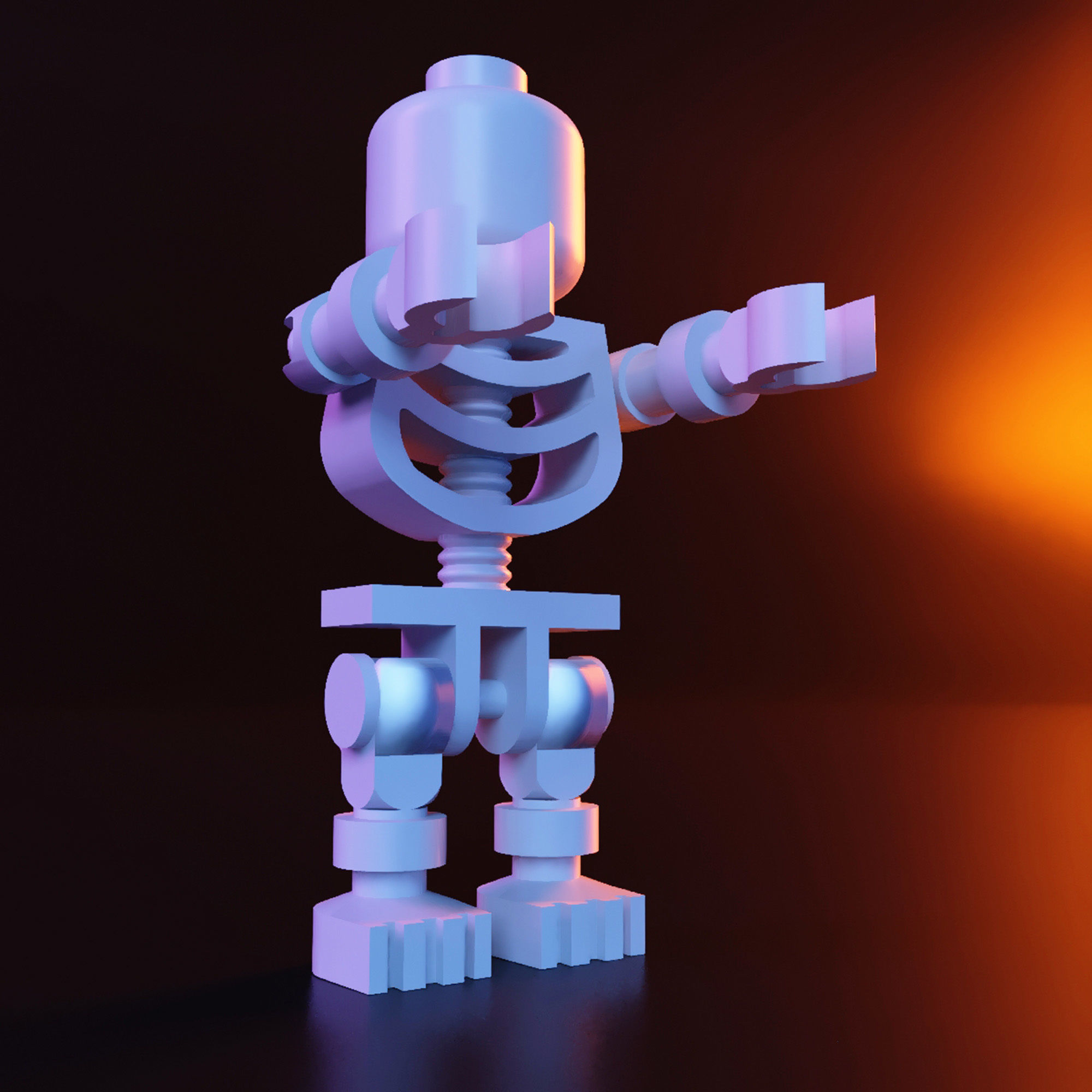 Lego sceleton man stl 3D model 3D printable | CGTrader