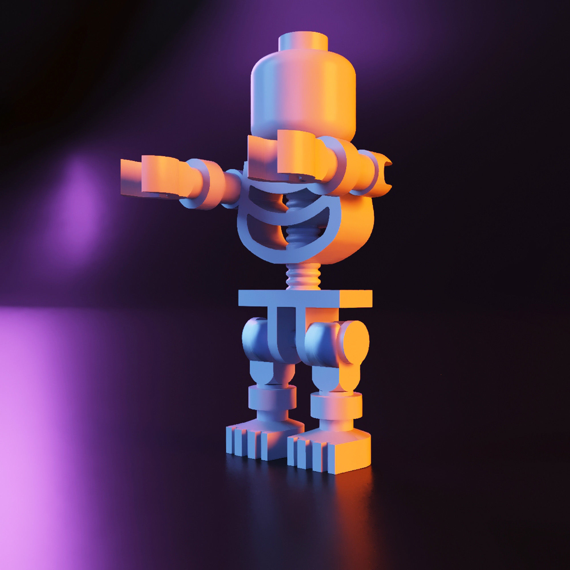 Lego sceleton man stl 3D model 3D printable | CGTrader