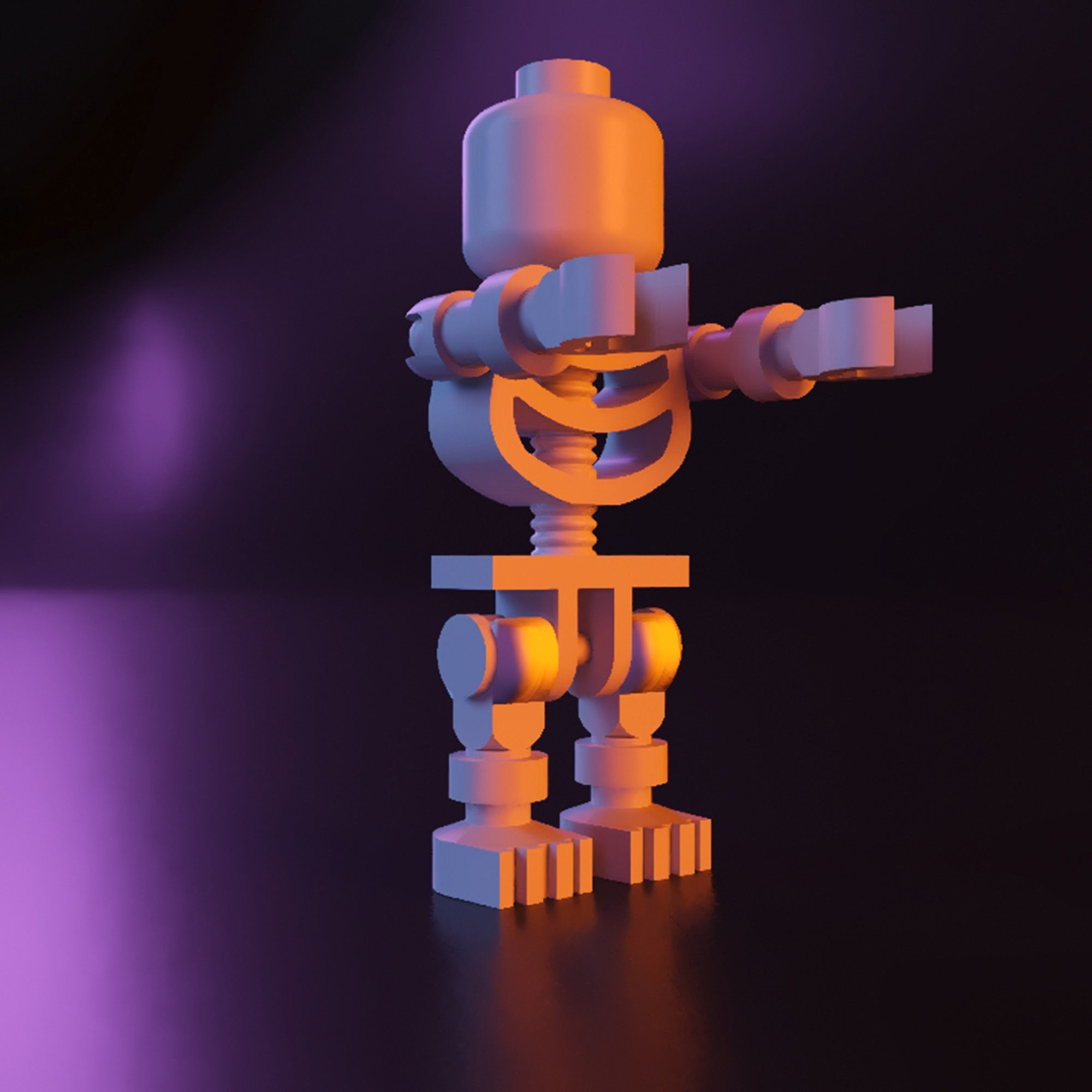 Lego sceleton man stl 3D model 3D printable | CGTrader