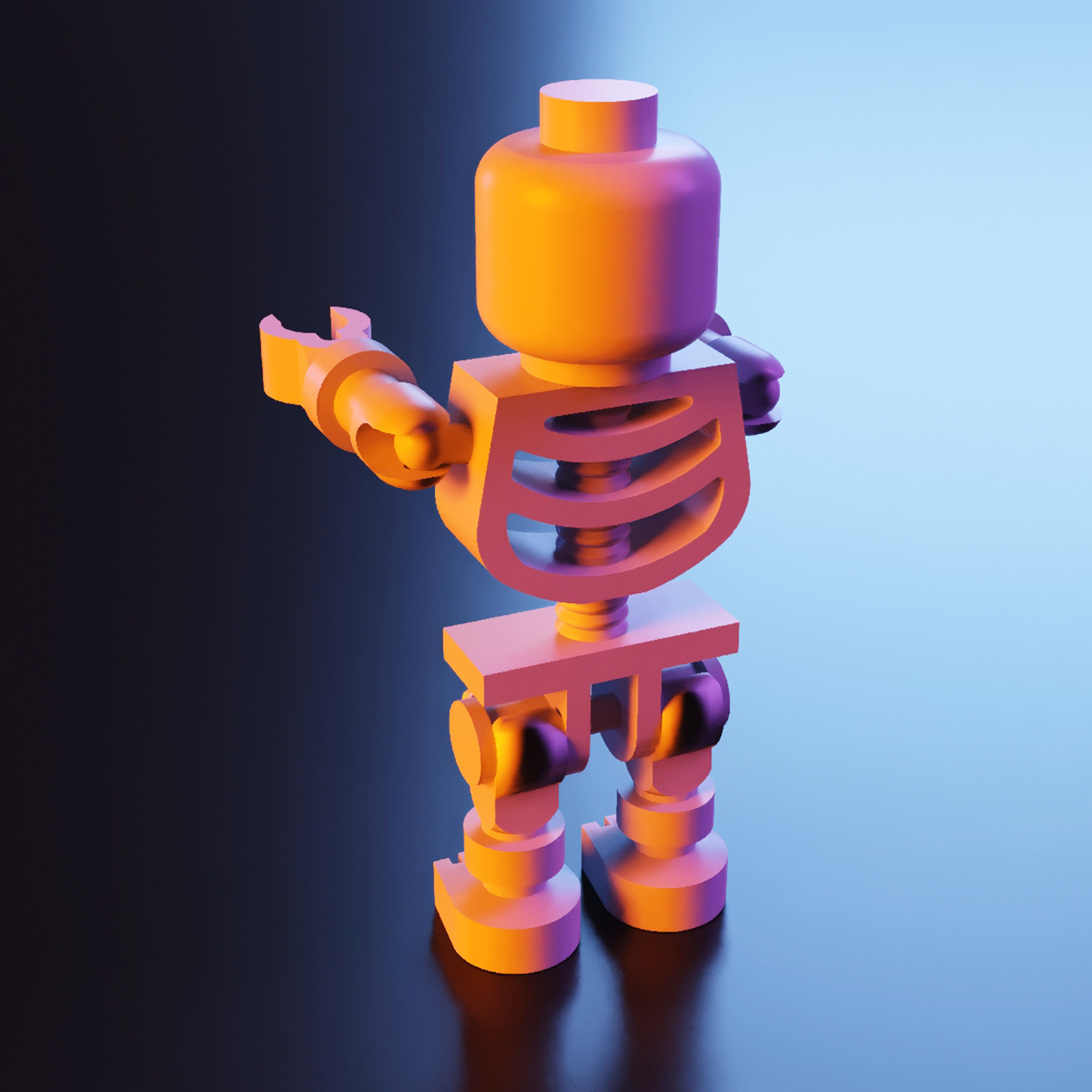 Lego sceleton man stl 3D model 3D printable | CGTrader