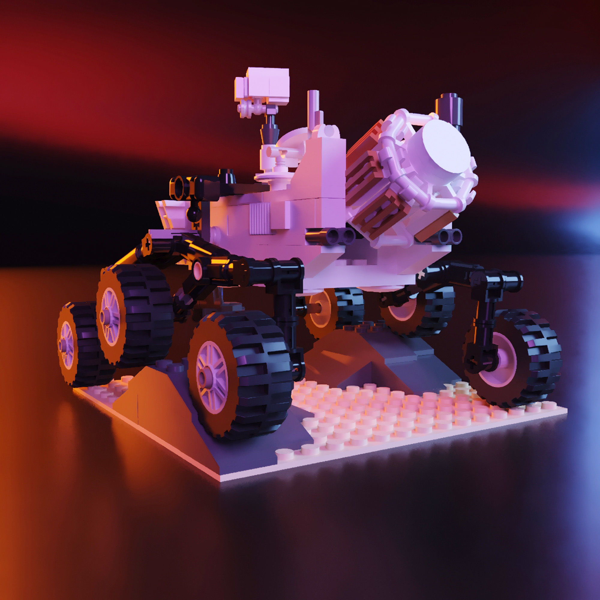 Lego moon rover stl 3D model 3D printable | CGTrader