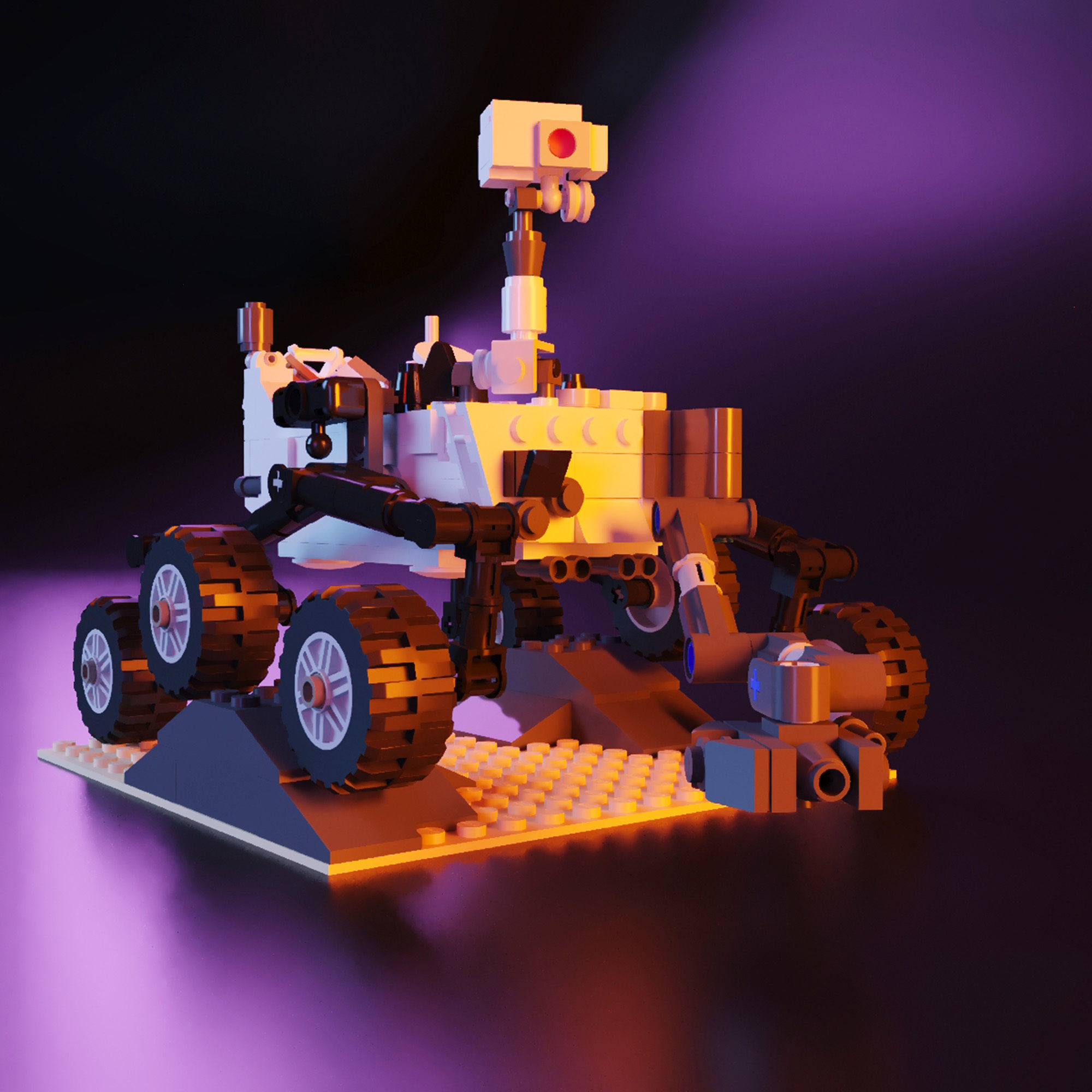 Lego moon rover stl 3D model 3D printable | CGTrader