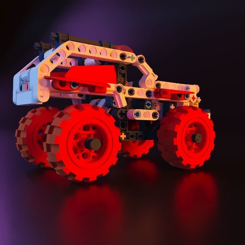 Lego jeep police stl 3D model 3D printable | CGTrader